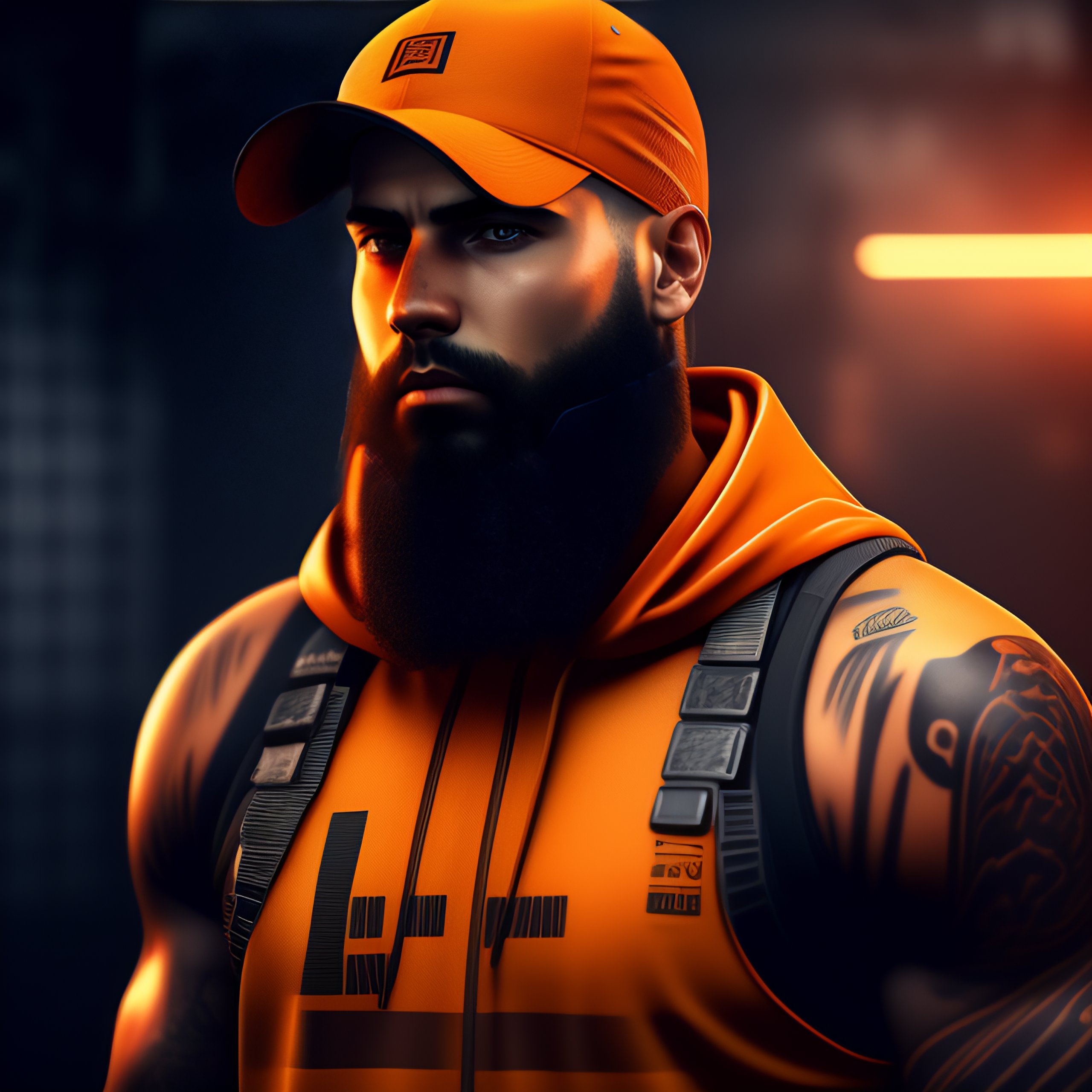 Lexica - CS-GO man terrorist, with tattos in the body, hollographic ...