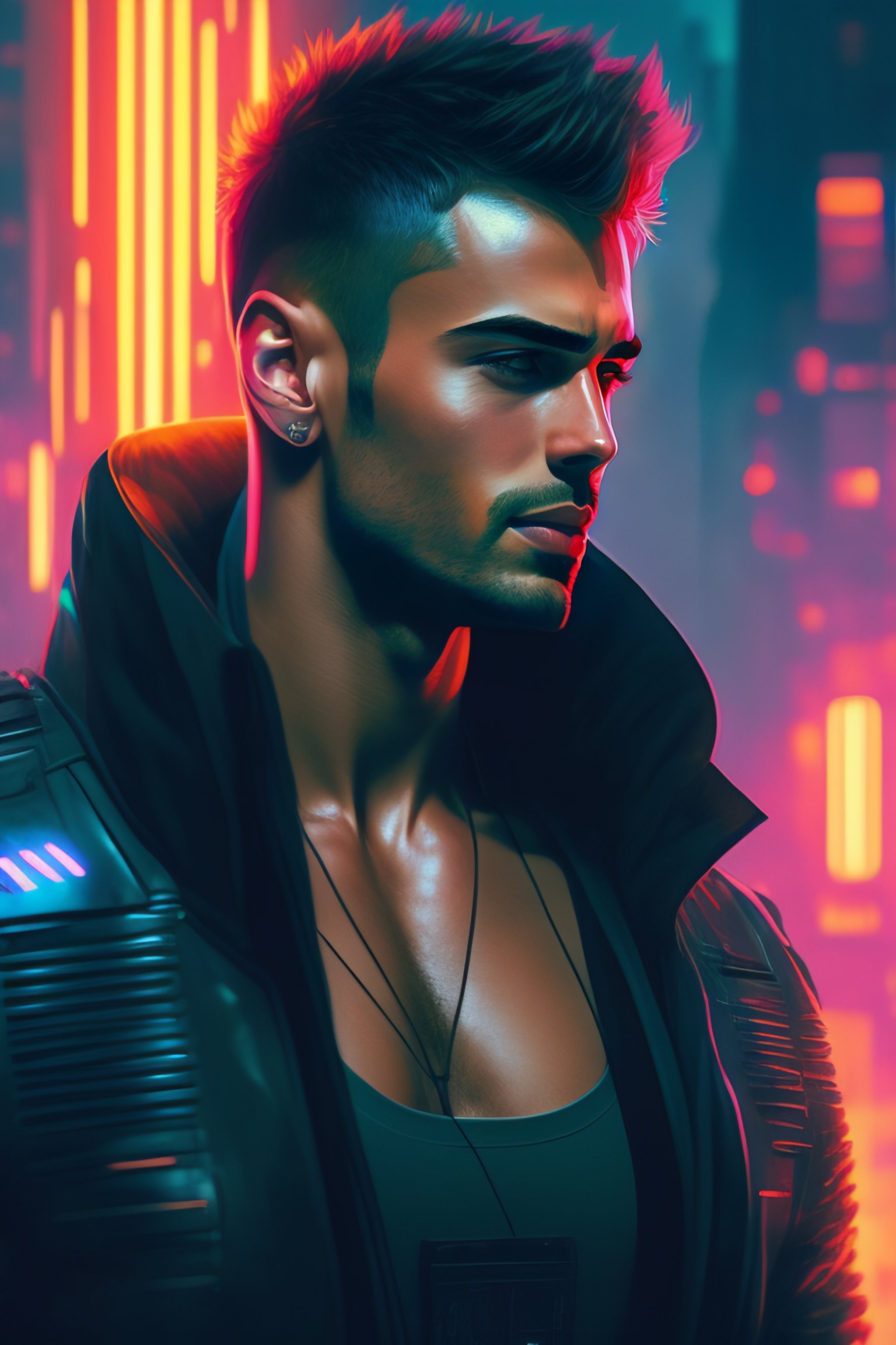 Lexica - Theo james and ana de armas, cyberpunk futuristic neon. by ...