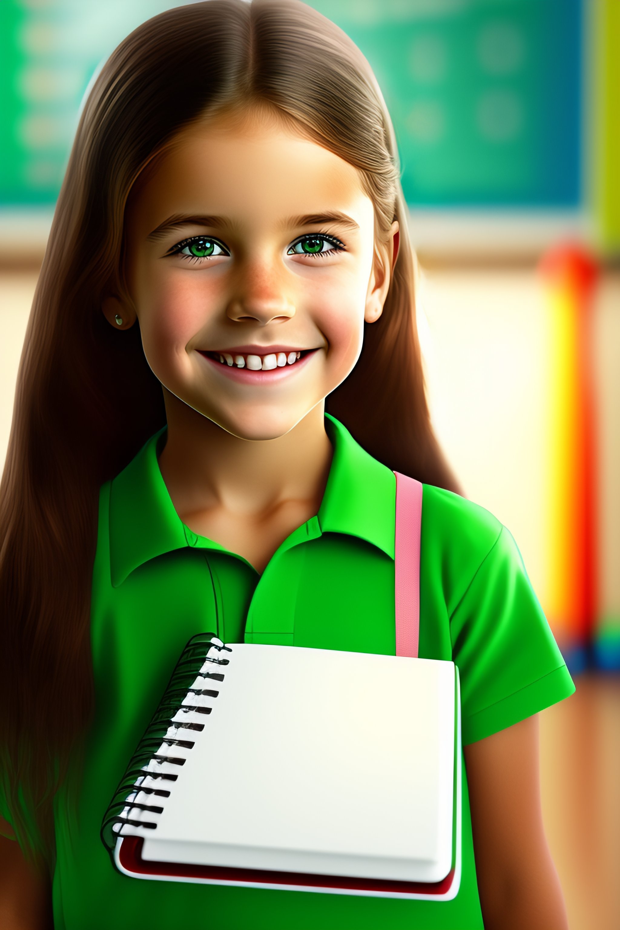 lexica-realistic-style-of-a-child-with-green-eyes-looking-and-smiling