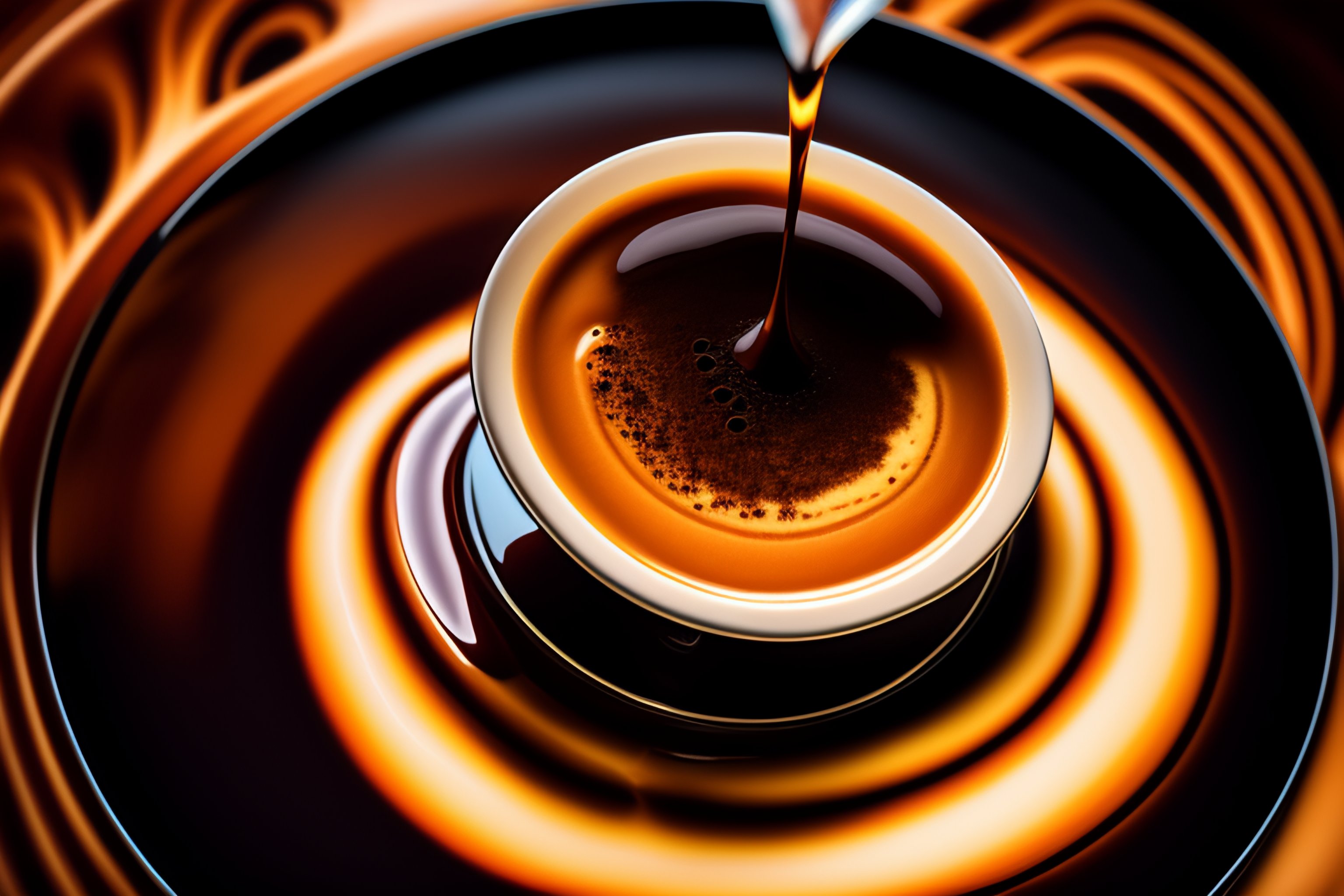 Lexica - Latte art, art deco, futuristic, ink drop, highly detailed, 8k, hd