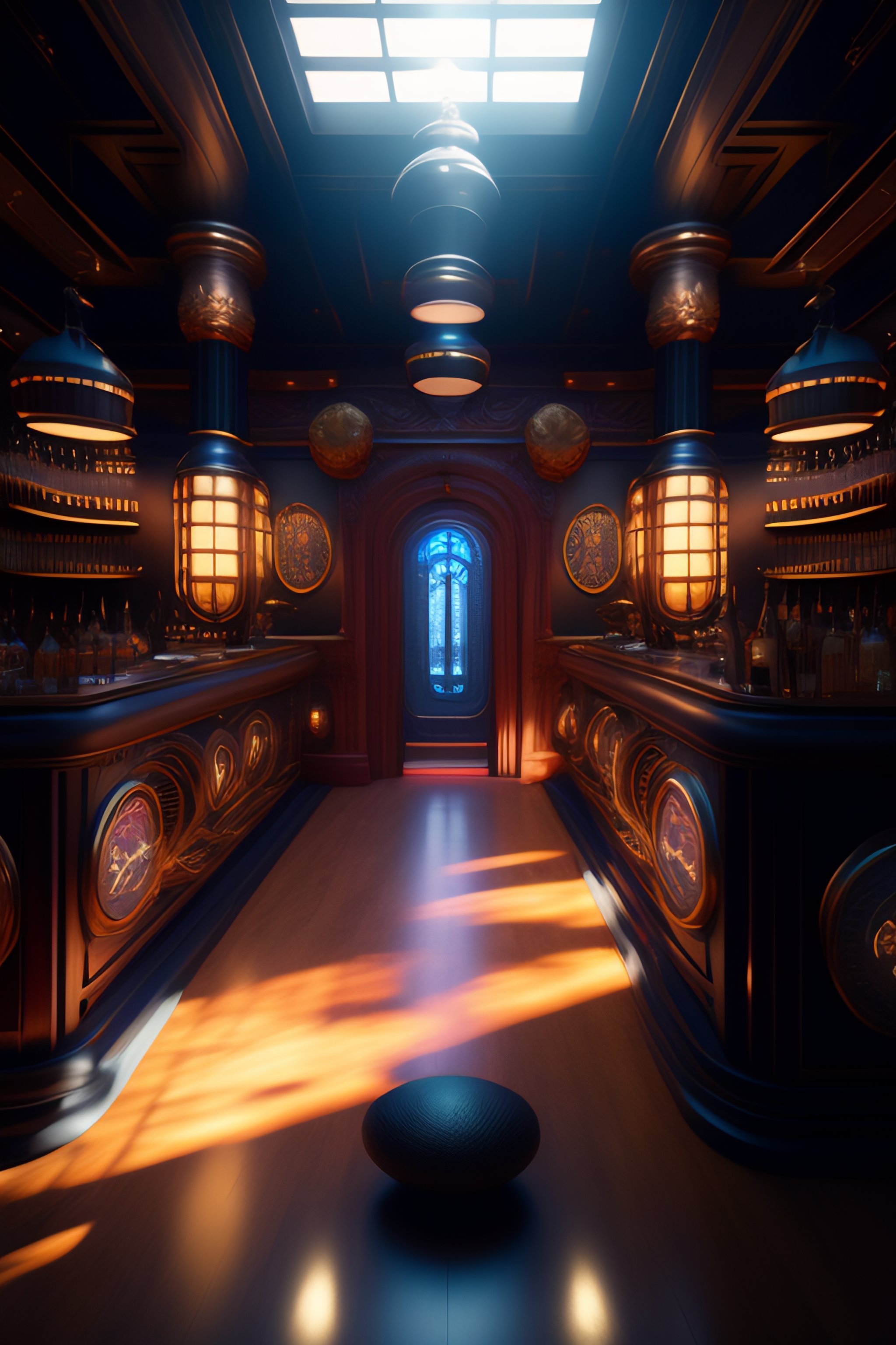 Lexica - Steampunk Tesla Bar, wide aerial view , Artstation, Octane ...