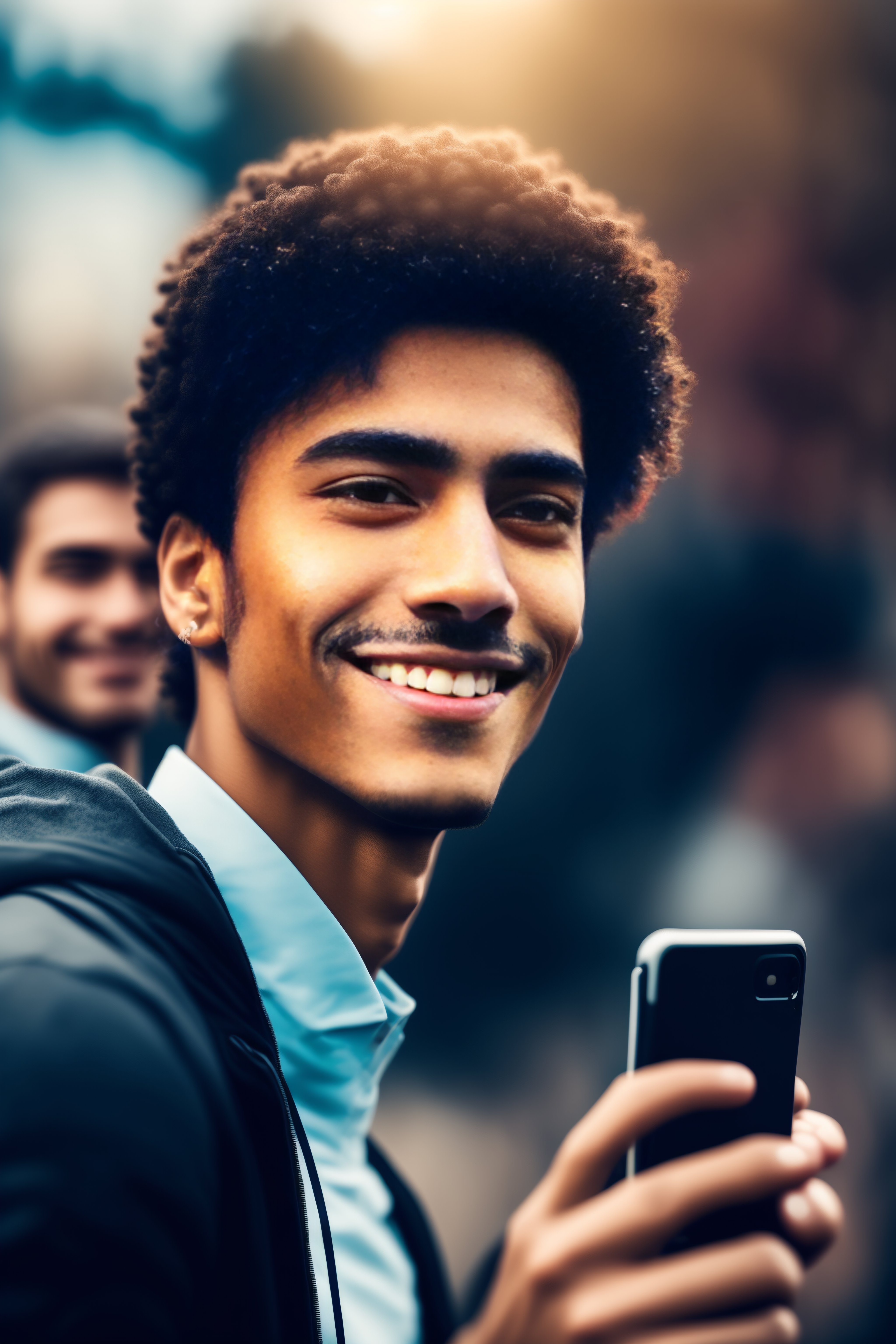 Lexica - A young man taking a selfie