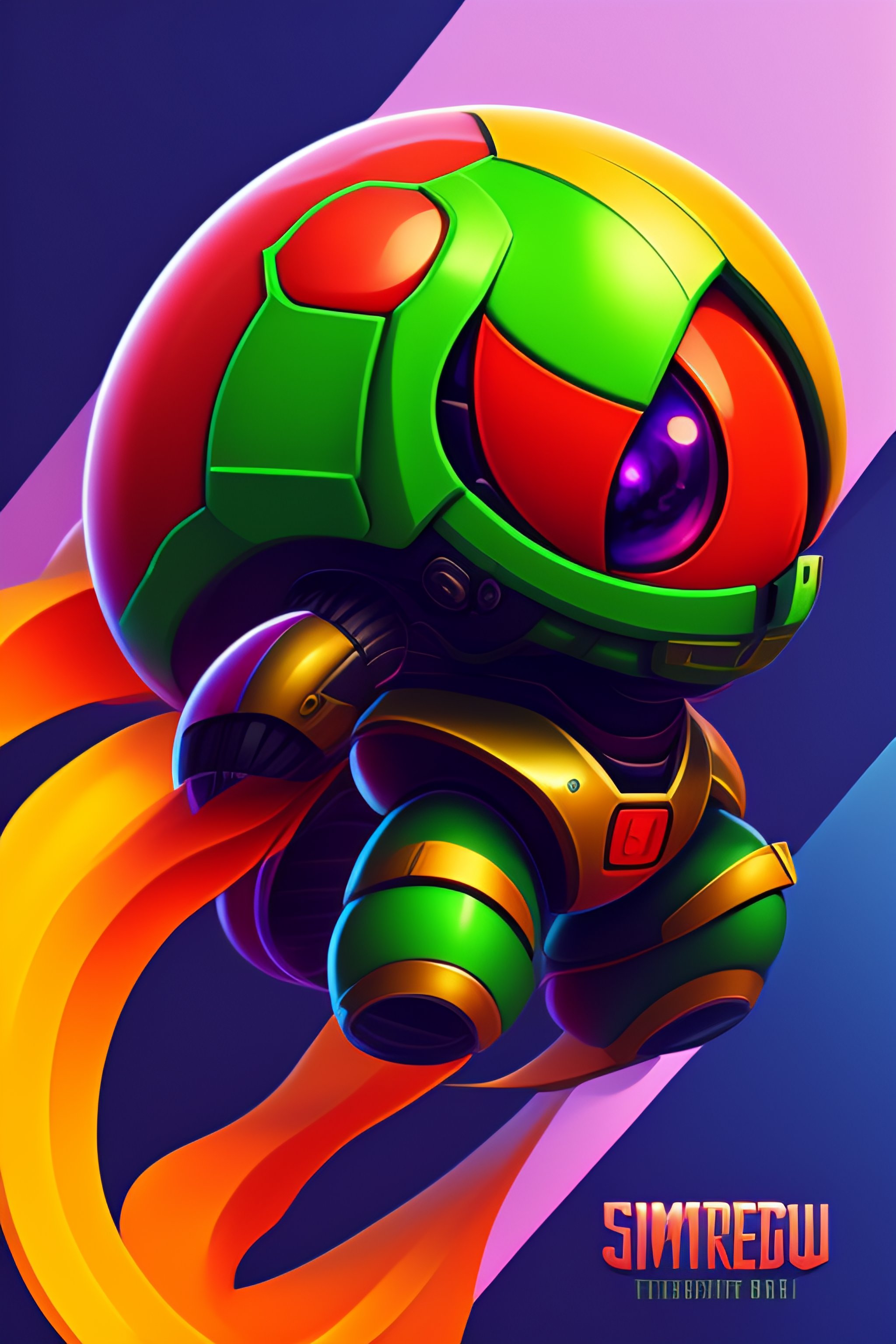 Lexica - Flat design, super metroid