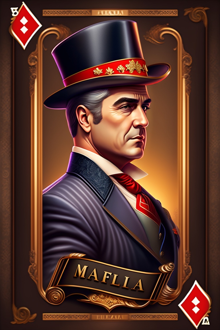 Lexica - Mafia playing card citizen design, high resolution