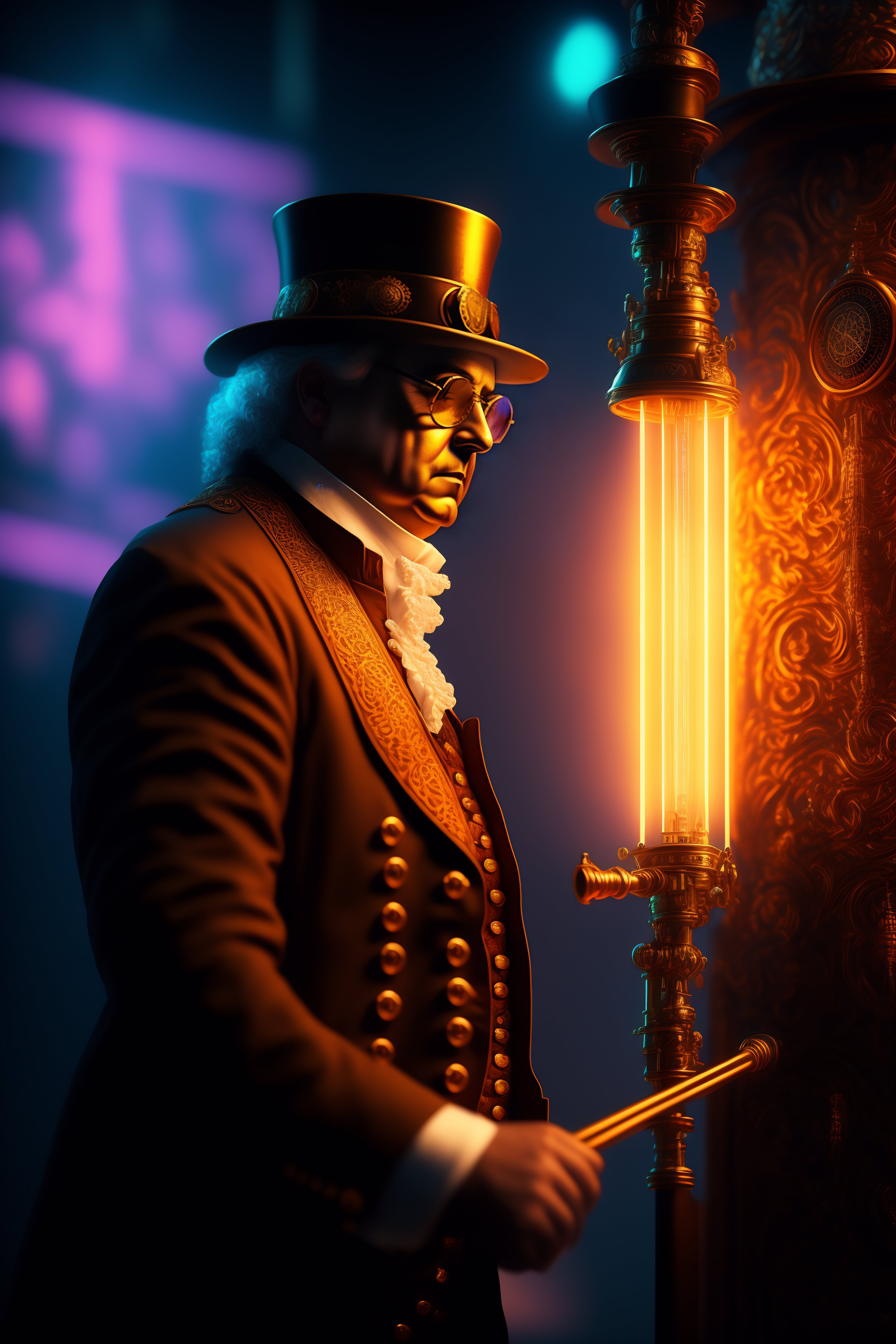 Lexica - Picture of Benjamin Franklin in Steampunk style, Imax cyber ...