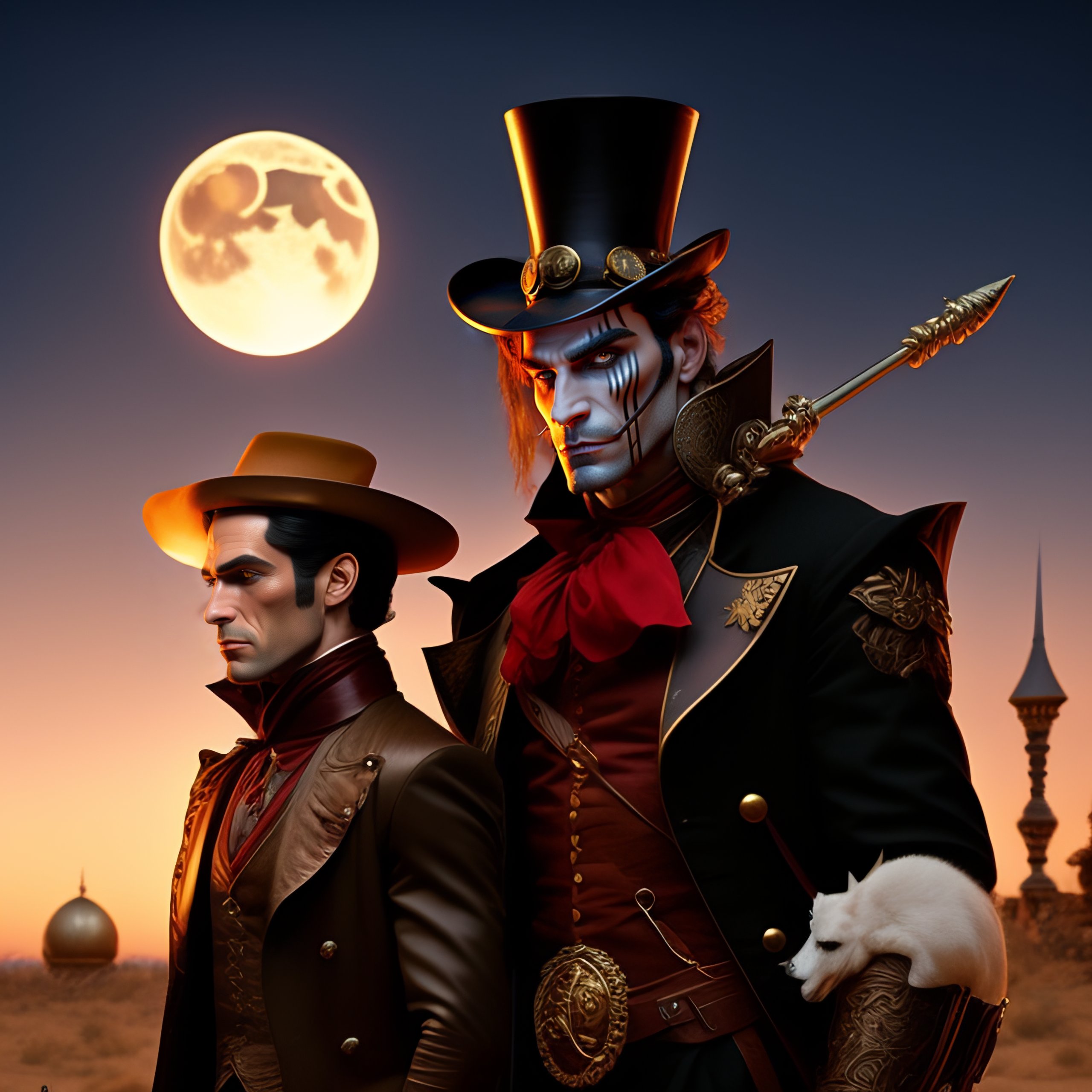 Lexica - Pinocchio and Gepetto vampire huntersand werewolves, steampunk.