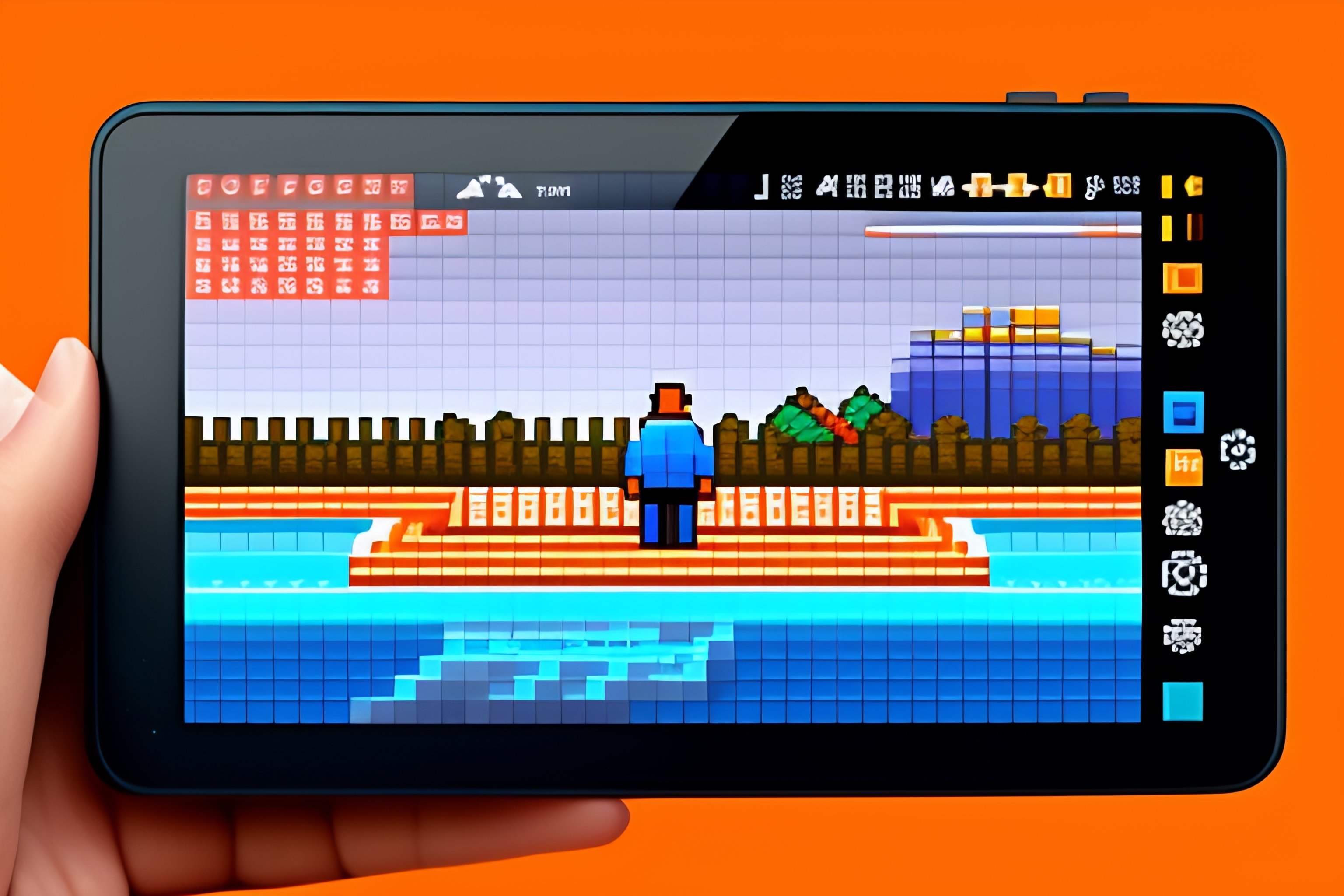 Lexica - Pixel art of a guide navigating the viewer through the digital ...