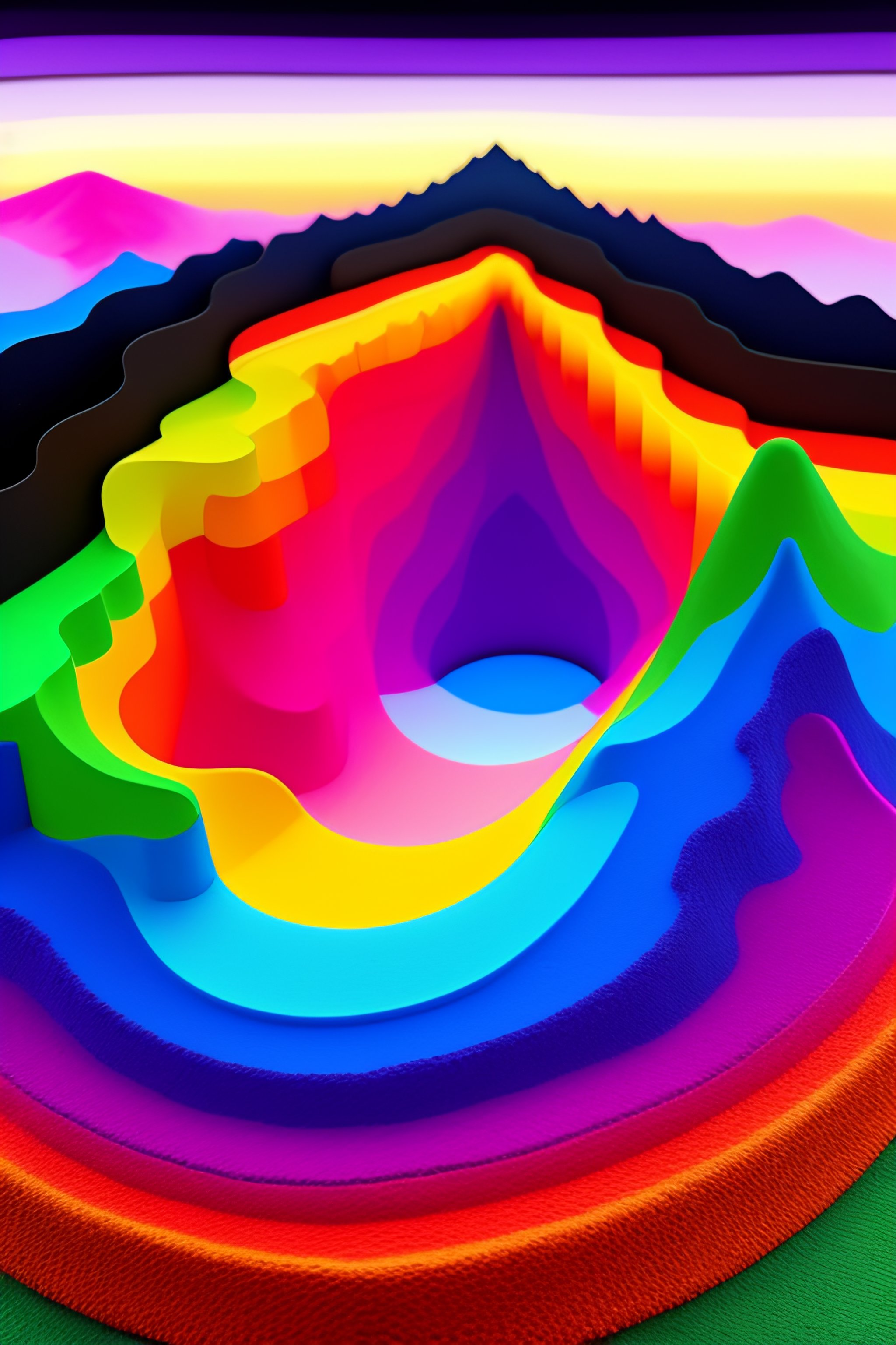 Lexica - A 3d cartesian mathematical plane with projected melted crayon ...