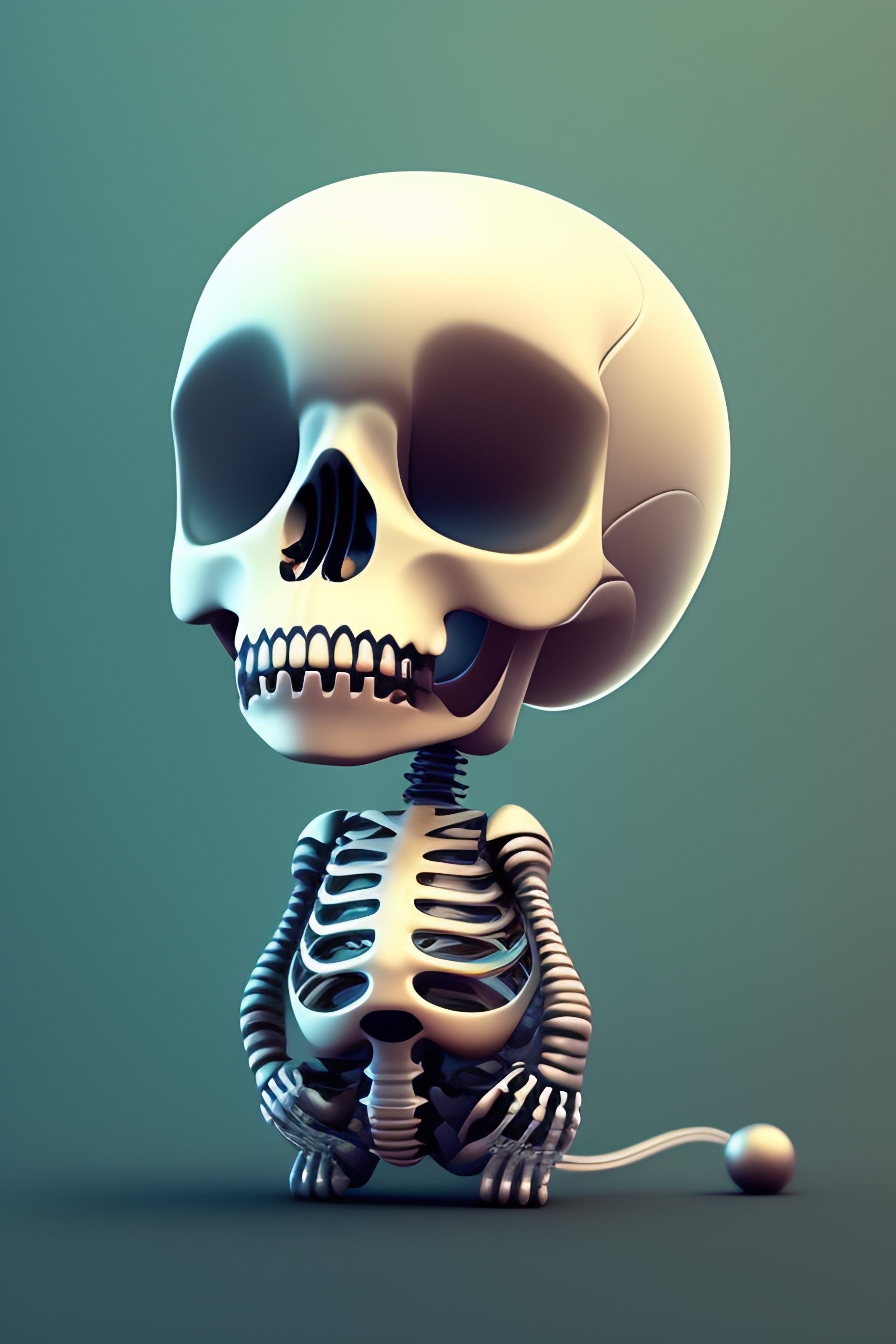 Lexica - Cute and adorable cartoon skeleton baby, fantasy, dreamlike ...