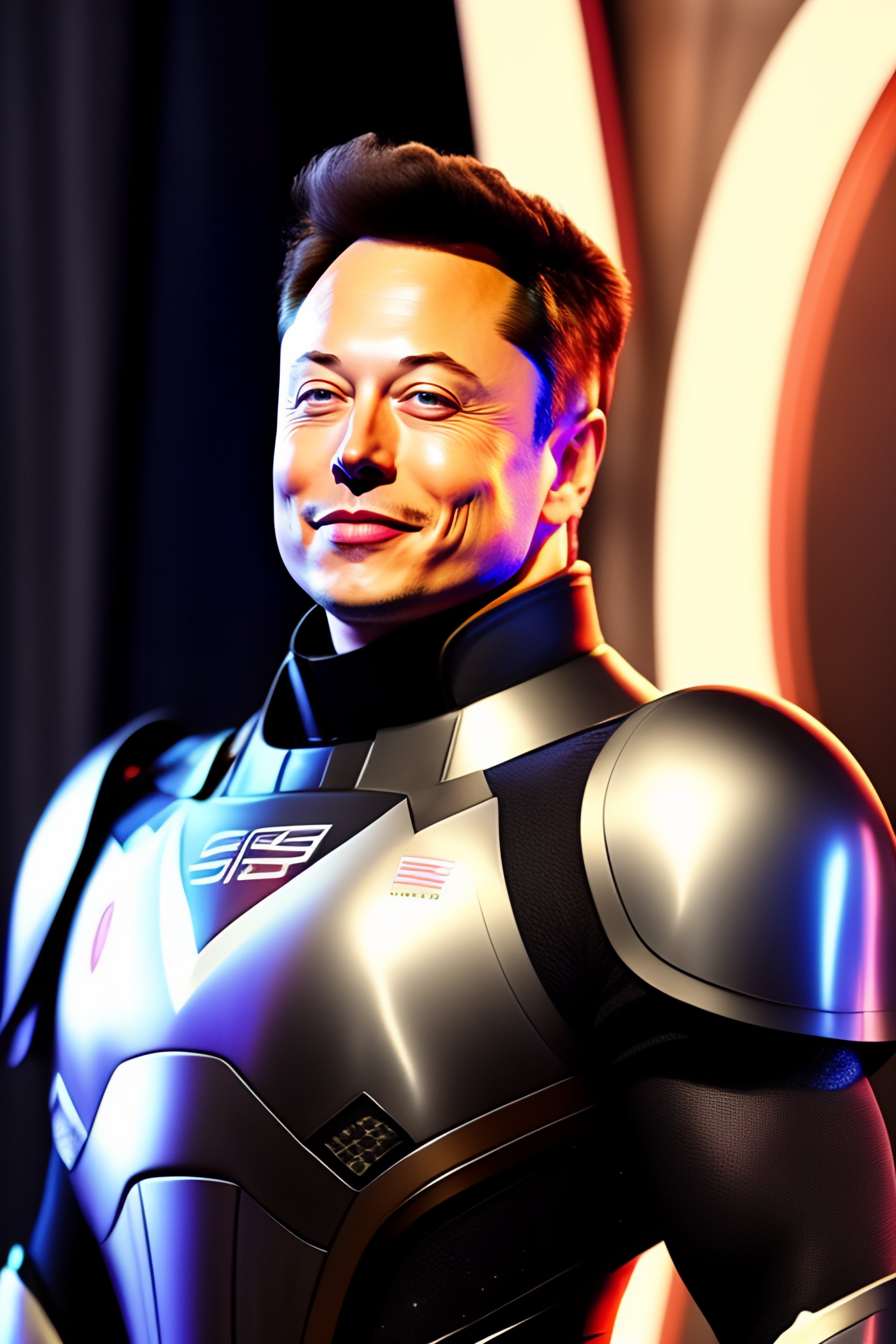 Lexica - Elon Musk dressed with Mass Effect armor