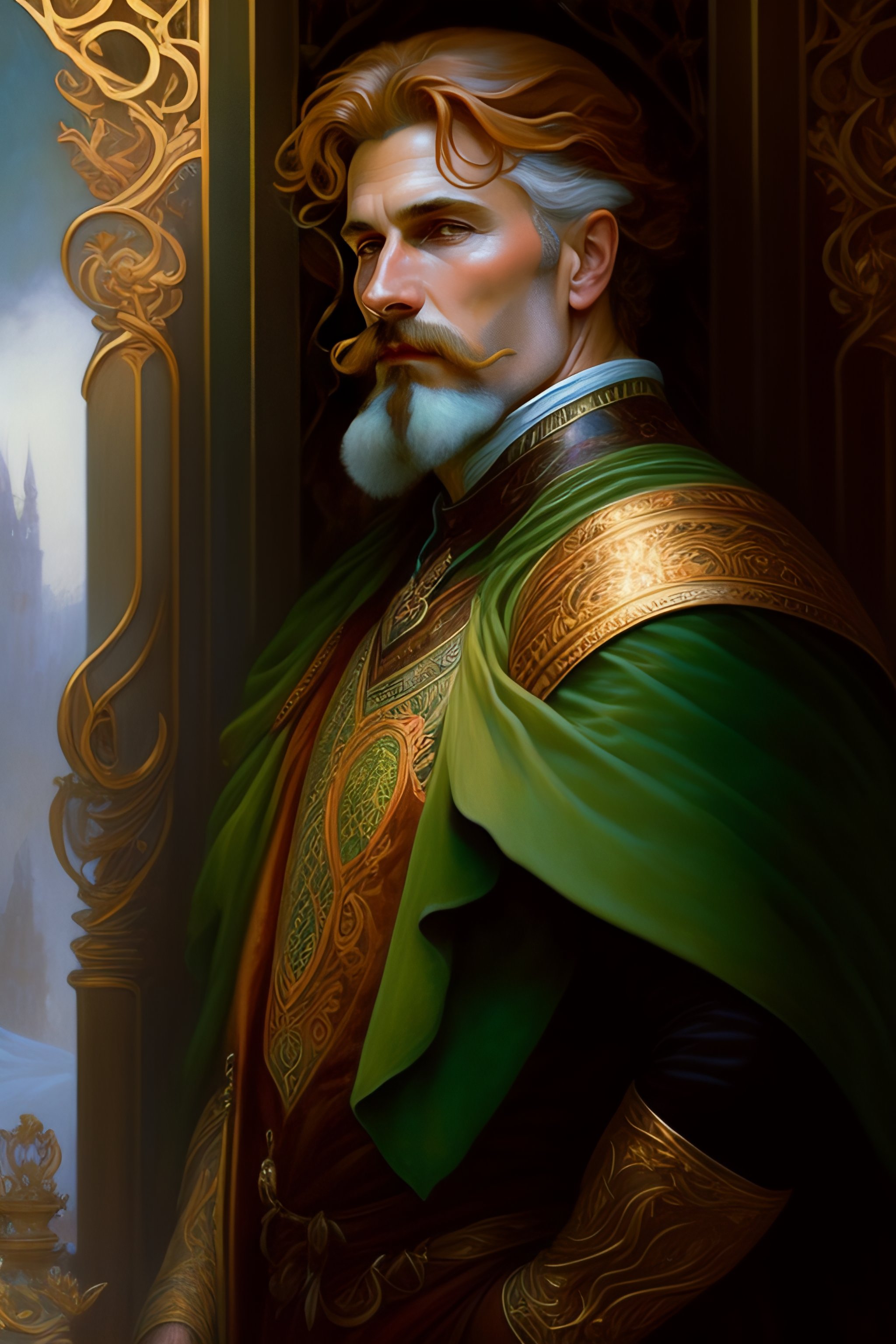 Lexica - Portrait of a 60 year old ruggedly handsome joyful merchant ...