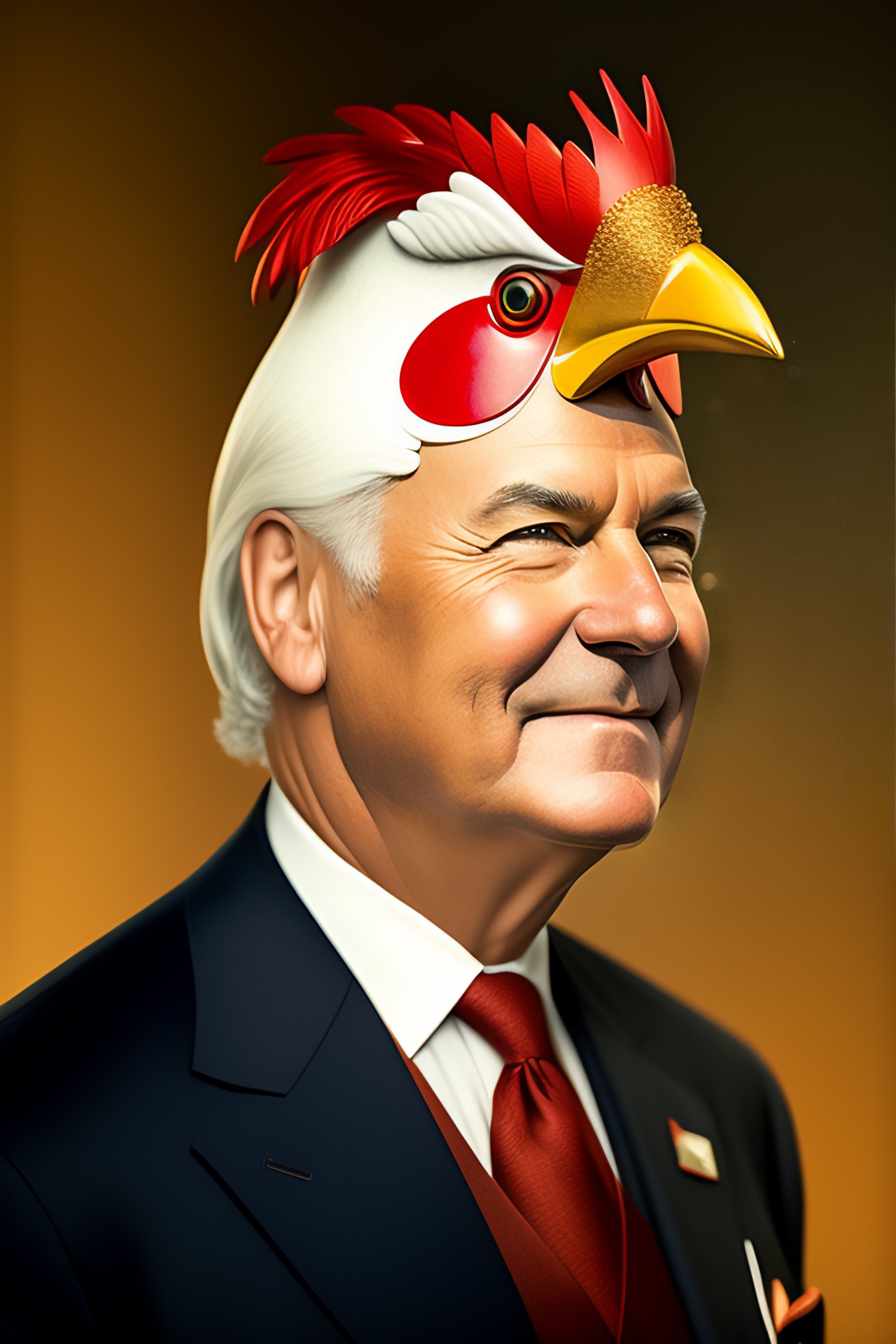 Lexica - Ray warren as a cartoon rooster