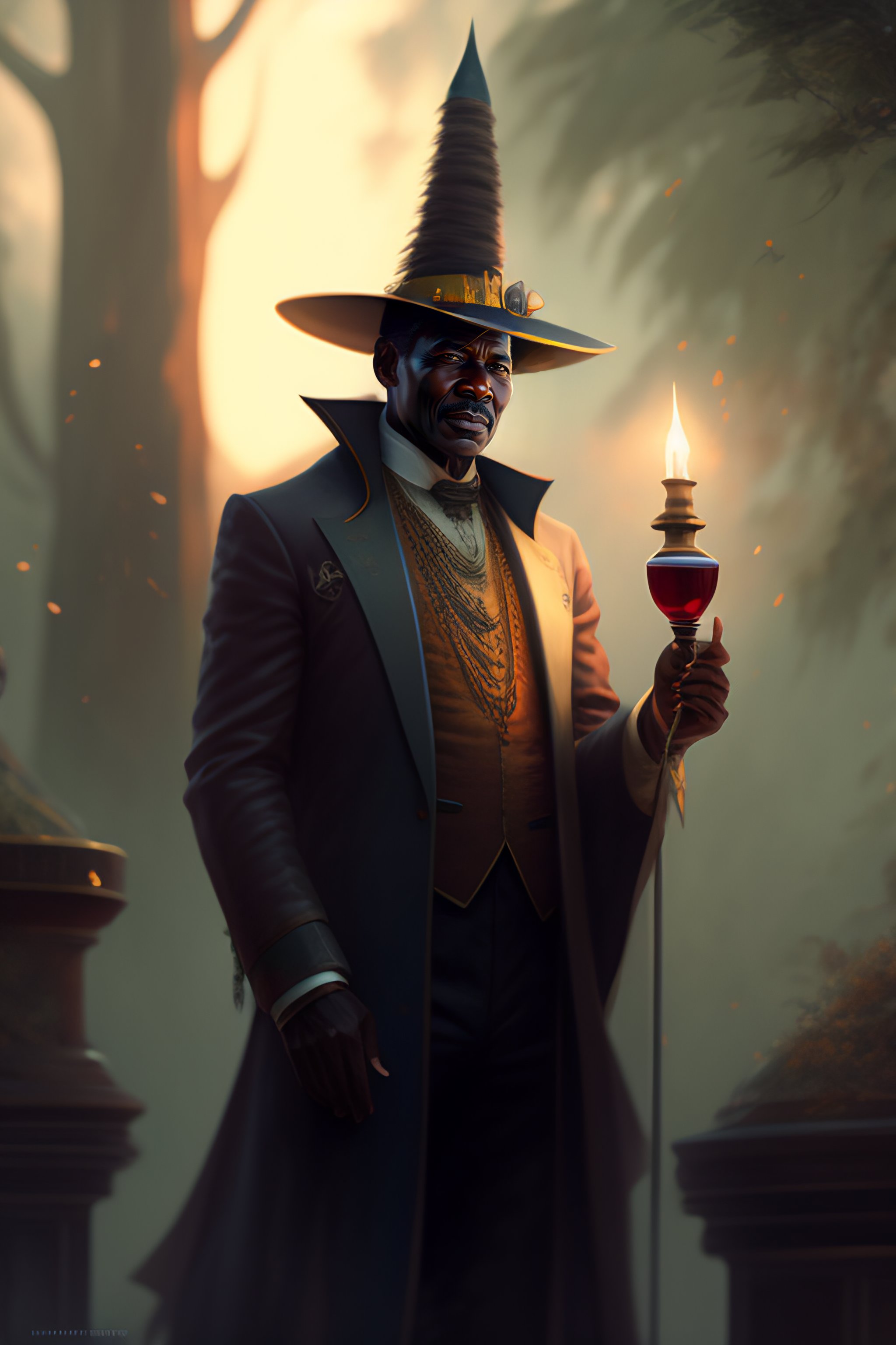 Lexica - Full shot body photo of a voodoo witch doctor old-fashioned ...