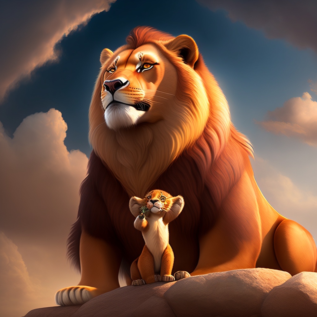Lexica - The wise and majestic Mufasa, Simba's father and the current ...