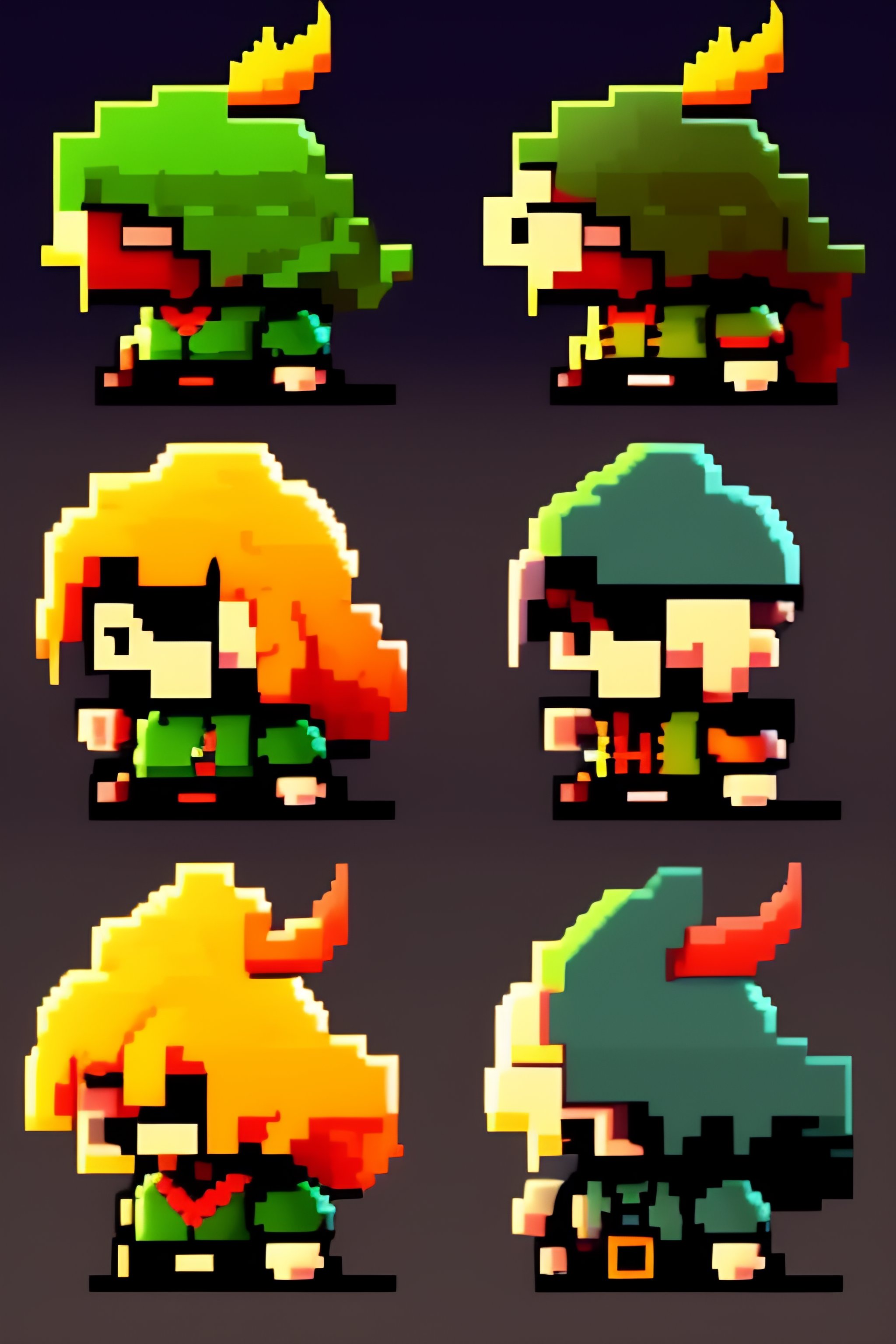 Lexica - Sprite sheet for fantacy thief with run attack fire bow