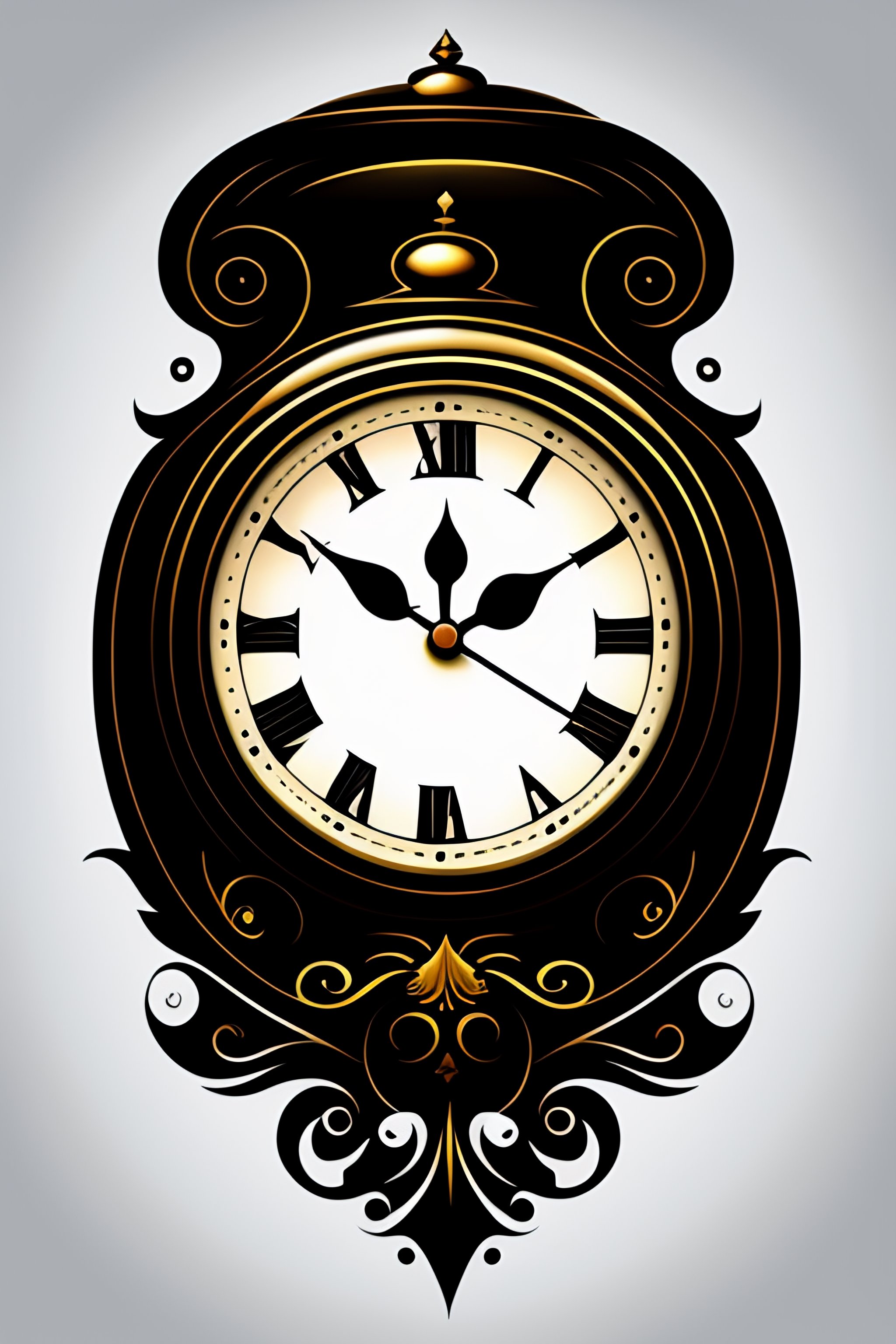 Antique Clock Face Tattoo