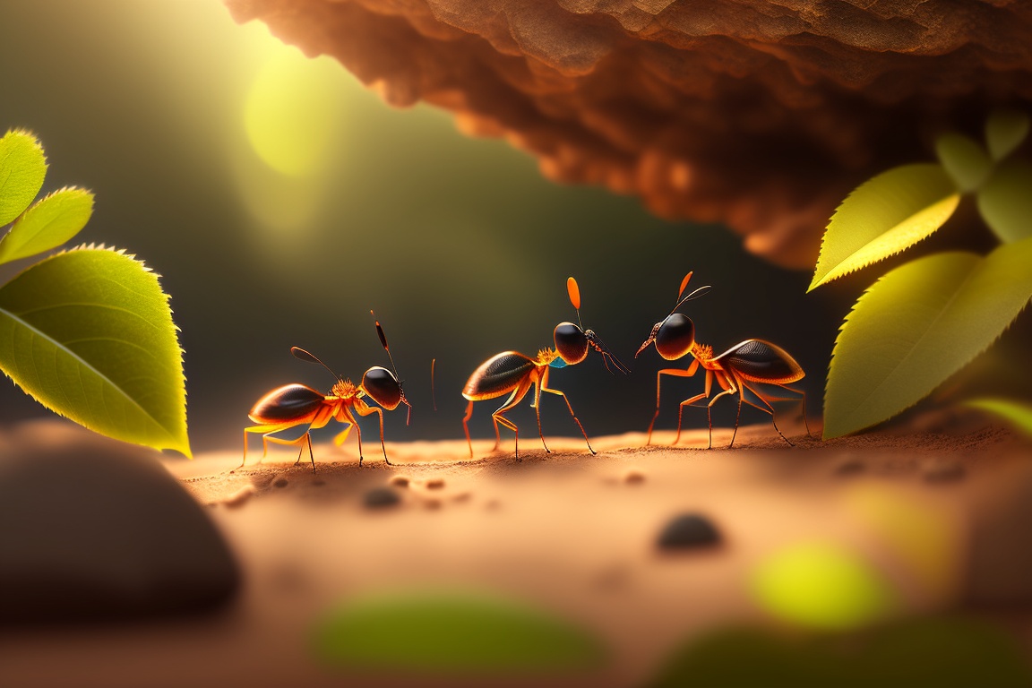 Lexica - Ants walk hand in hand near the nest, tropic jungle ...