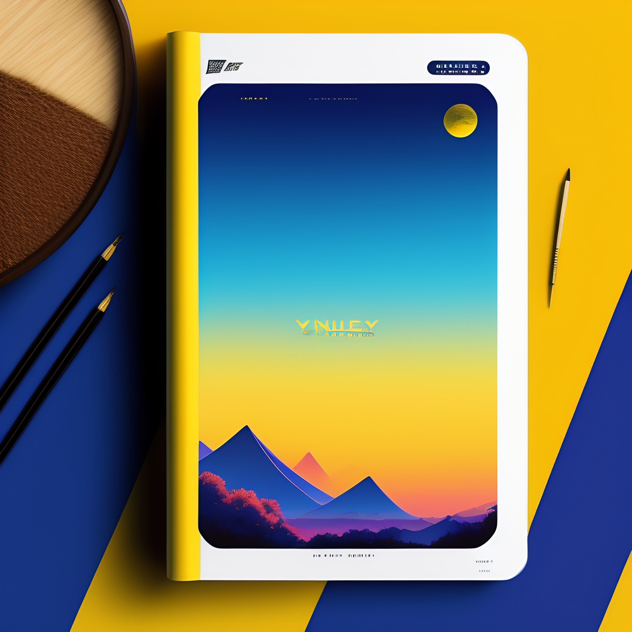 Lexica - Photo of a yellow and blue book with rye and sky on the cover ...