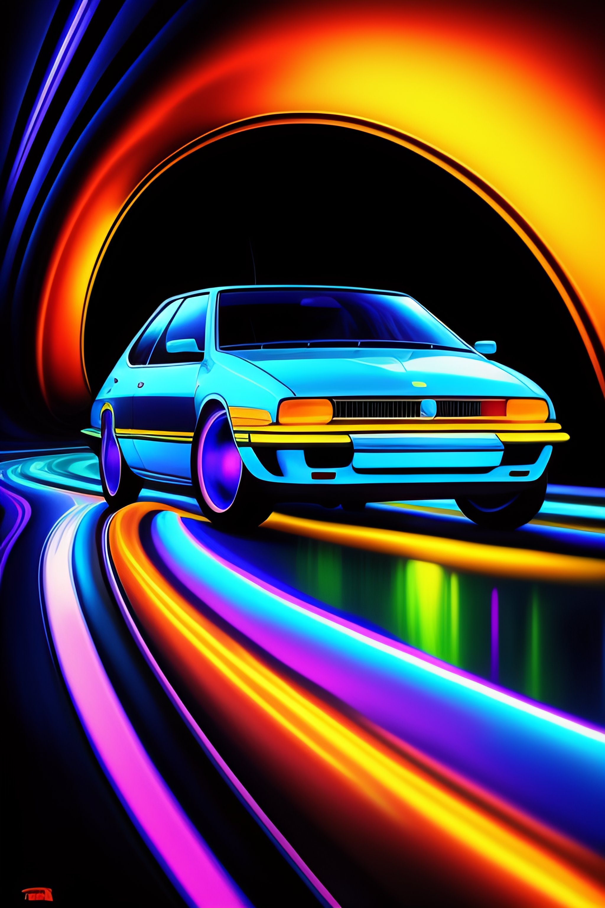 Lexica - Car wash, car in tunnel, water splashes, pop art, party ...