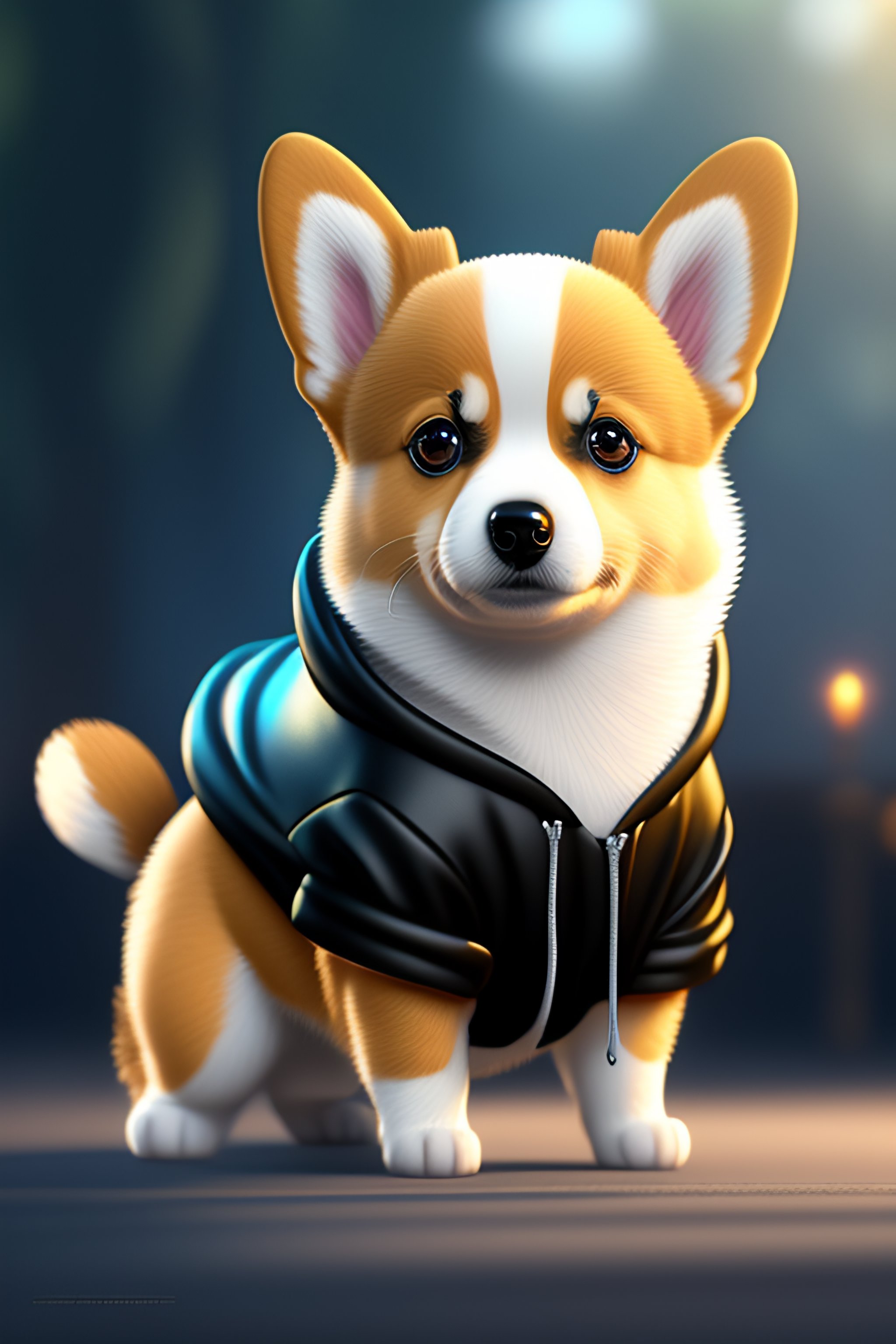 Lexica - Concept art of Little adorable mascot angel corgi wearing a ...