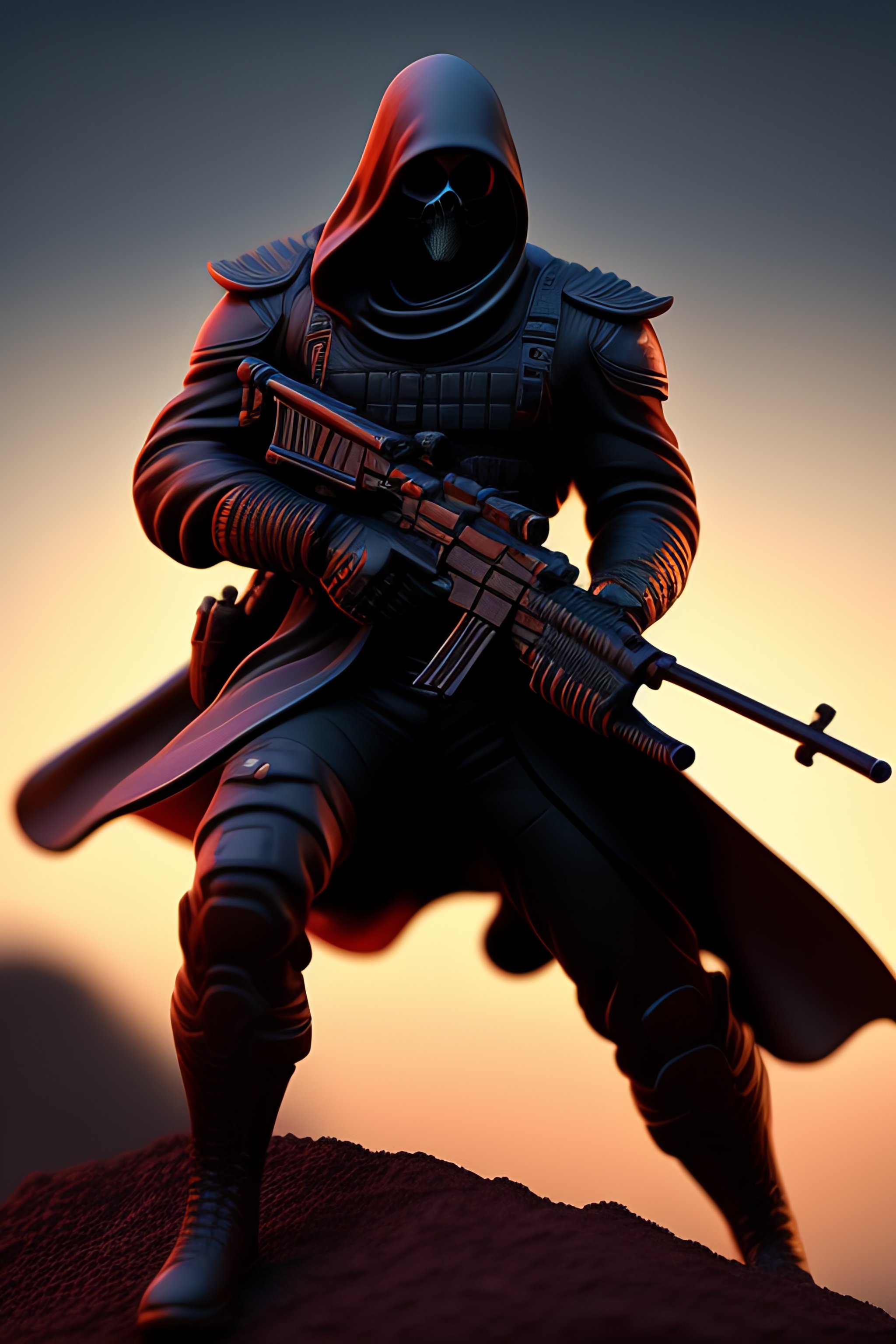 Lexica - Grim reaper sniper killing blood skull face action