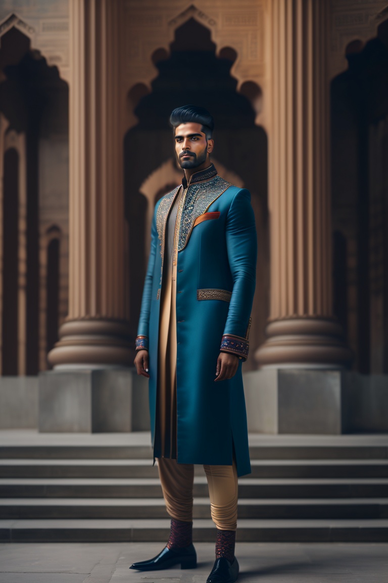 Lexica - Haute couture beautiful pakistani male, fashion model ...