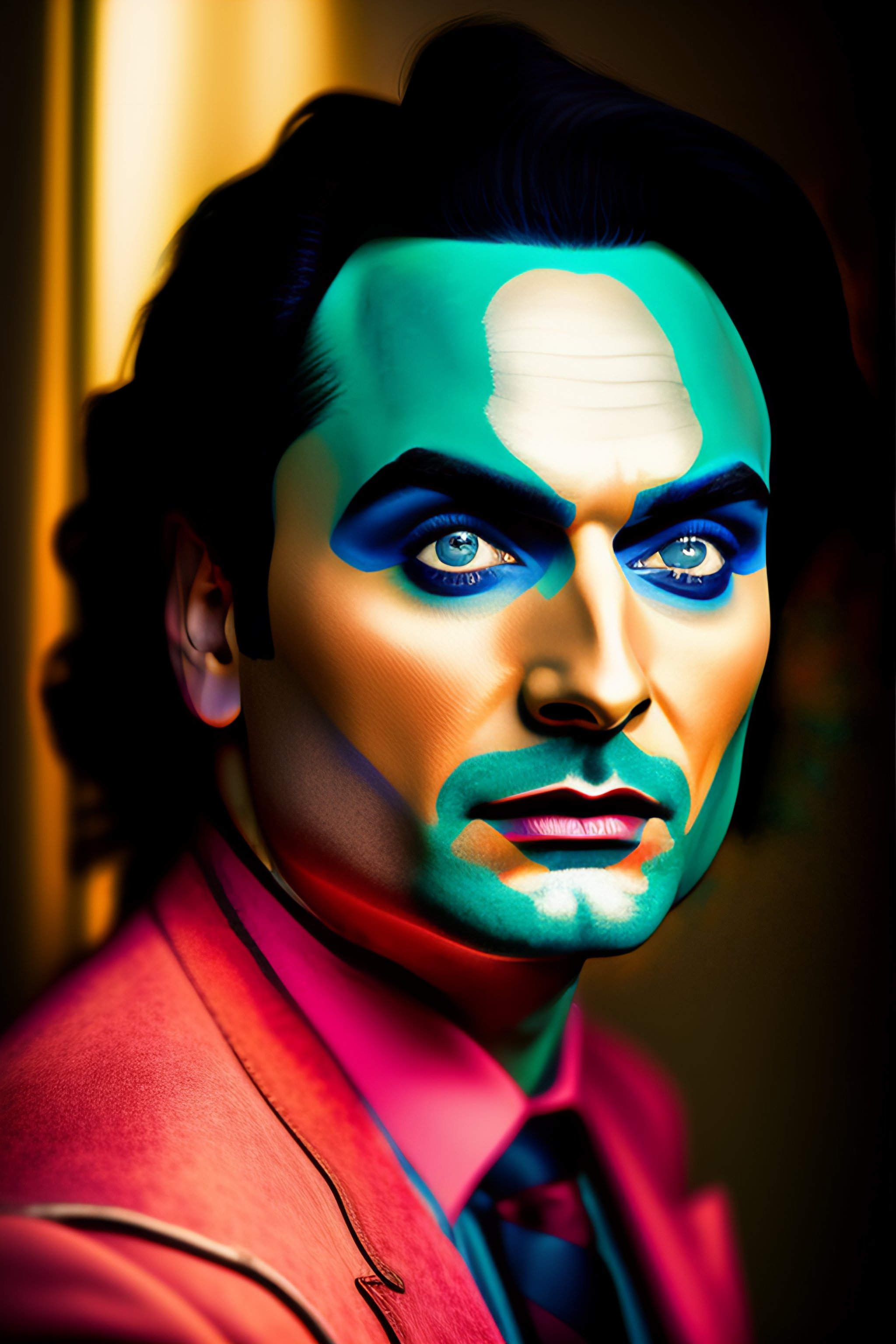 Lexica - (Retro noisy) Full shot color photo of Dani Filth, (((HDR Skin ...