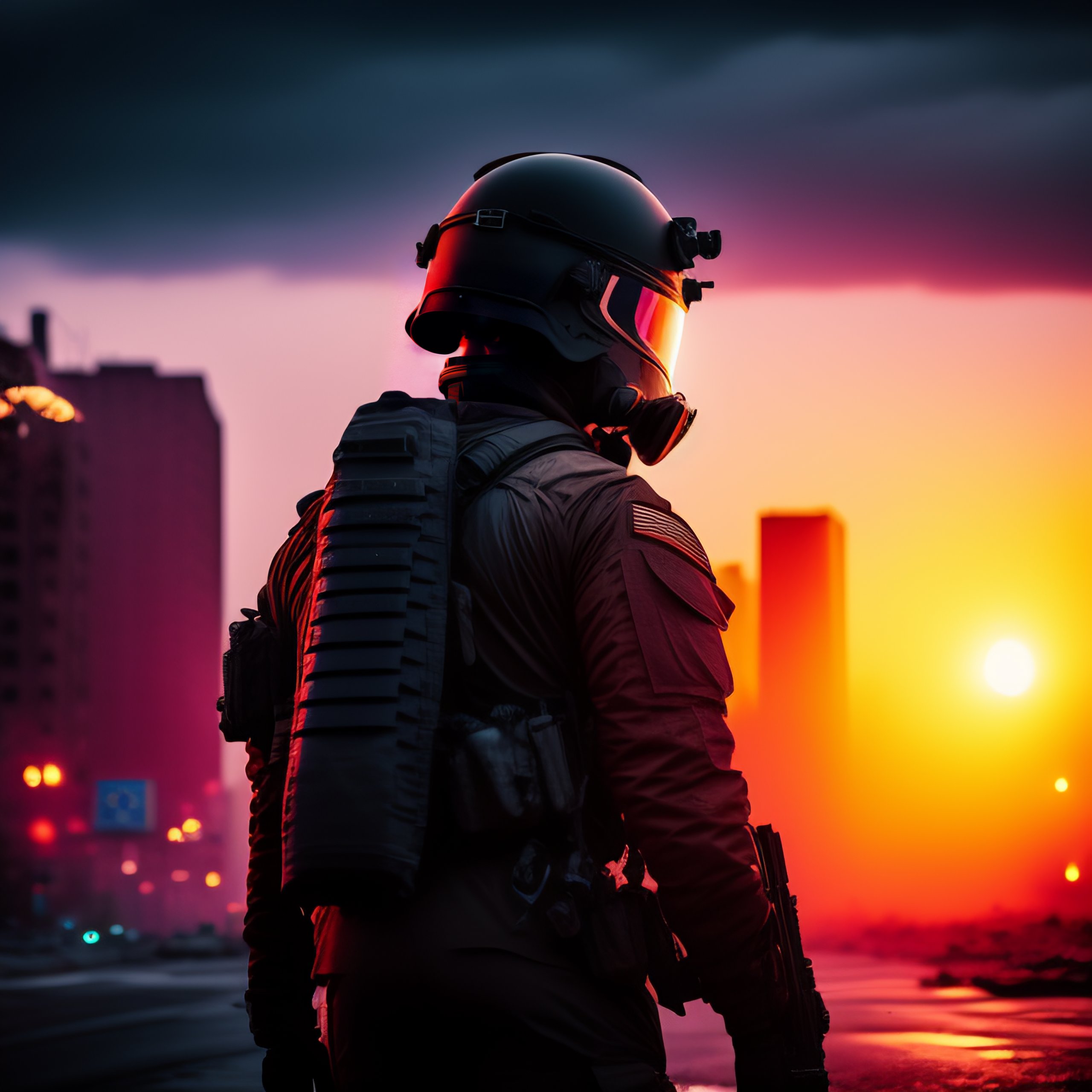 Lexica - War photography in post-apocalyptic streets of new-york, token ...