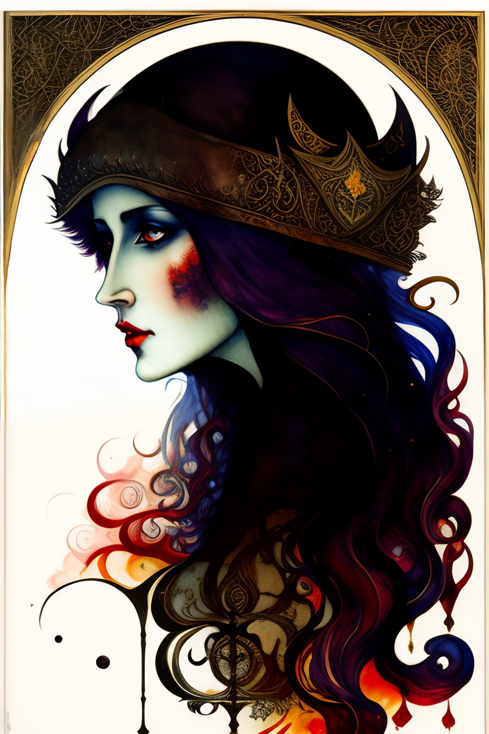 Lexica - Norse goddess of death, half face rotten dead half face alive ...