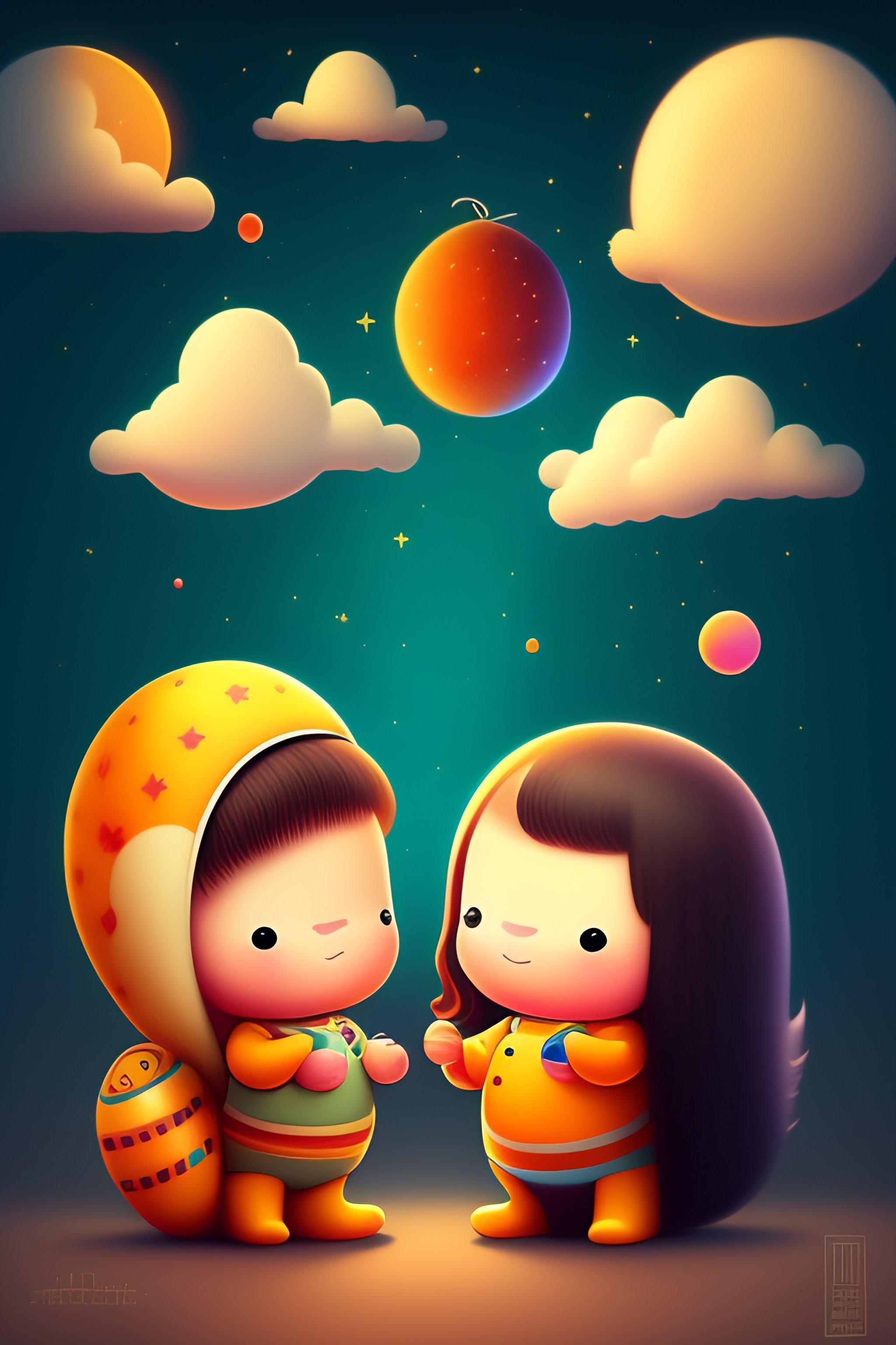 Lexica - Cute and adorable cartoon, it muñequito , baby, juguetes ...