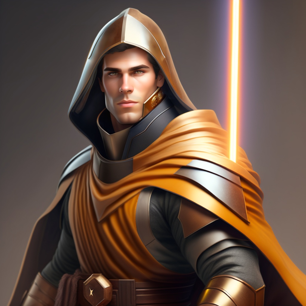 Lexica - Jedi Knight in armour, Star Wars, dynamic pose