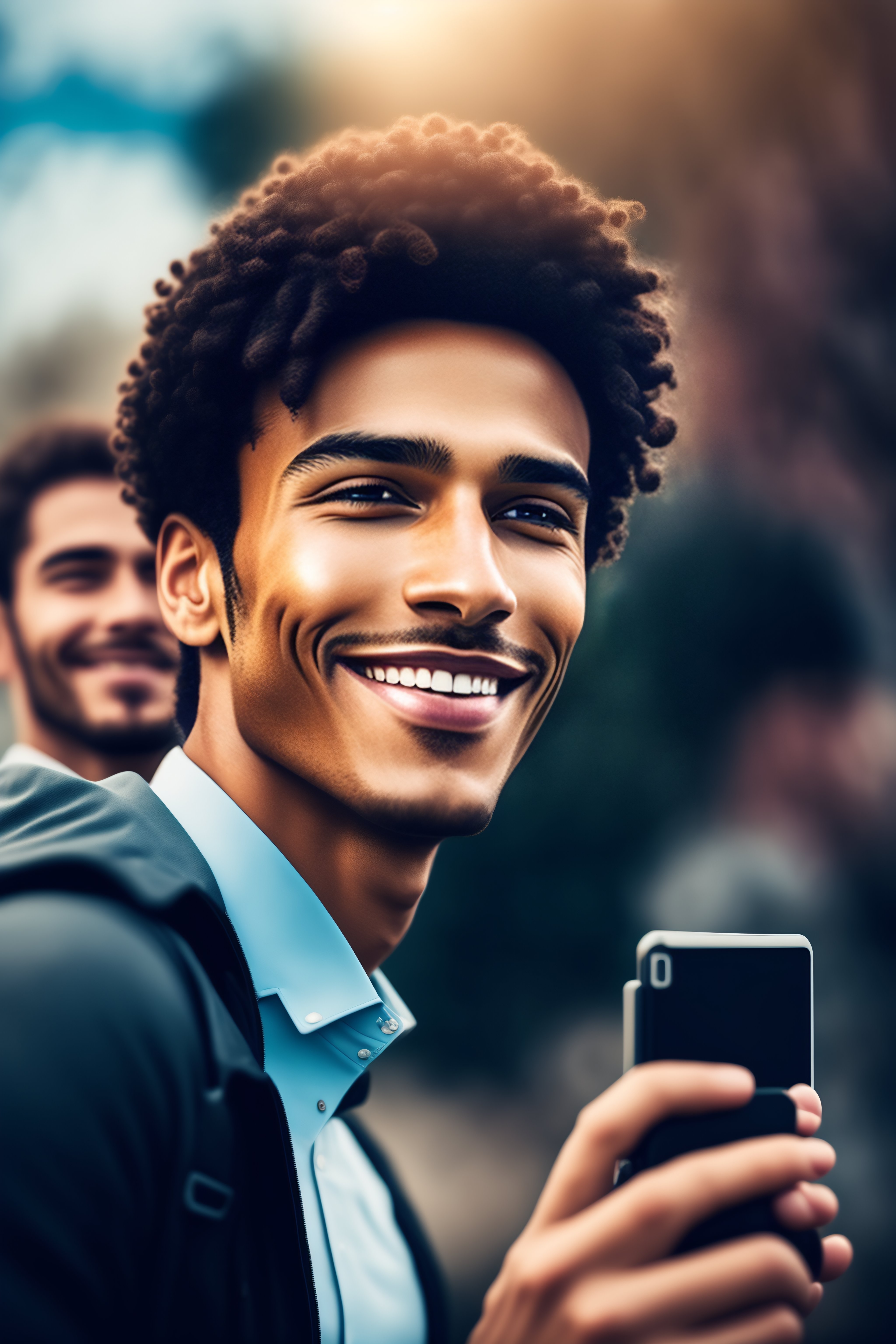 Lexica - A young man taking a selfie