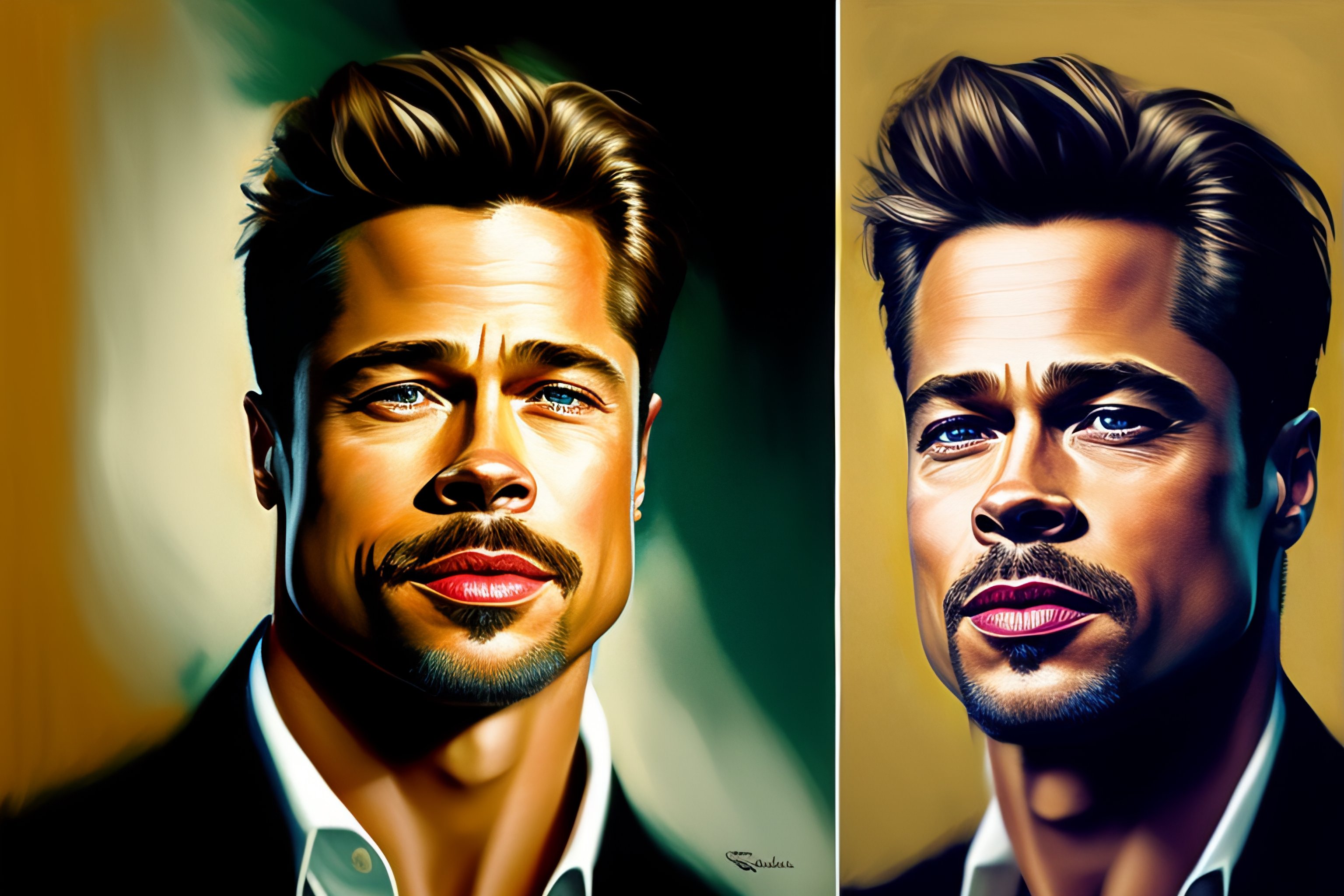 Lexica - Brad pitt portrait, style painting goya