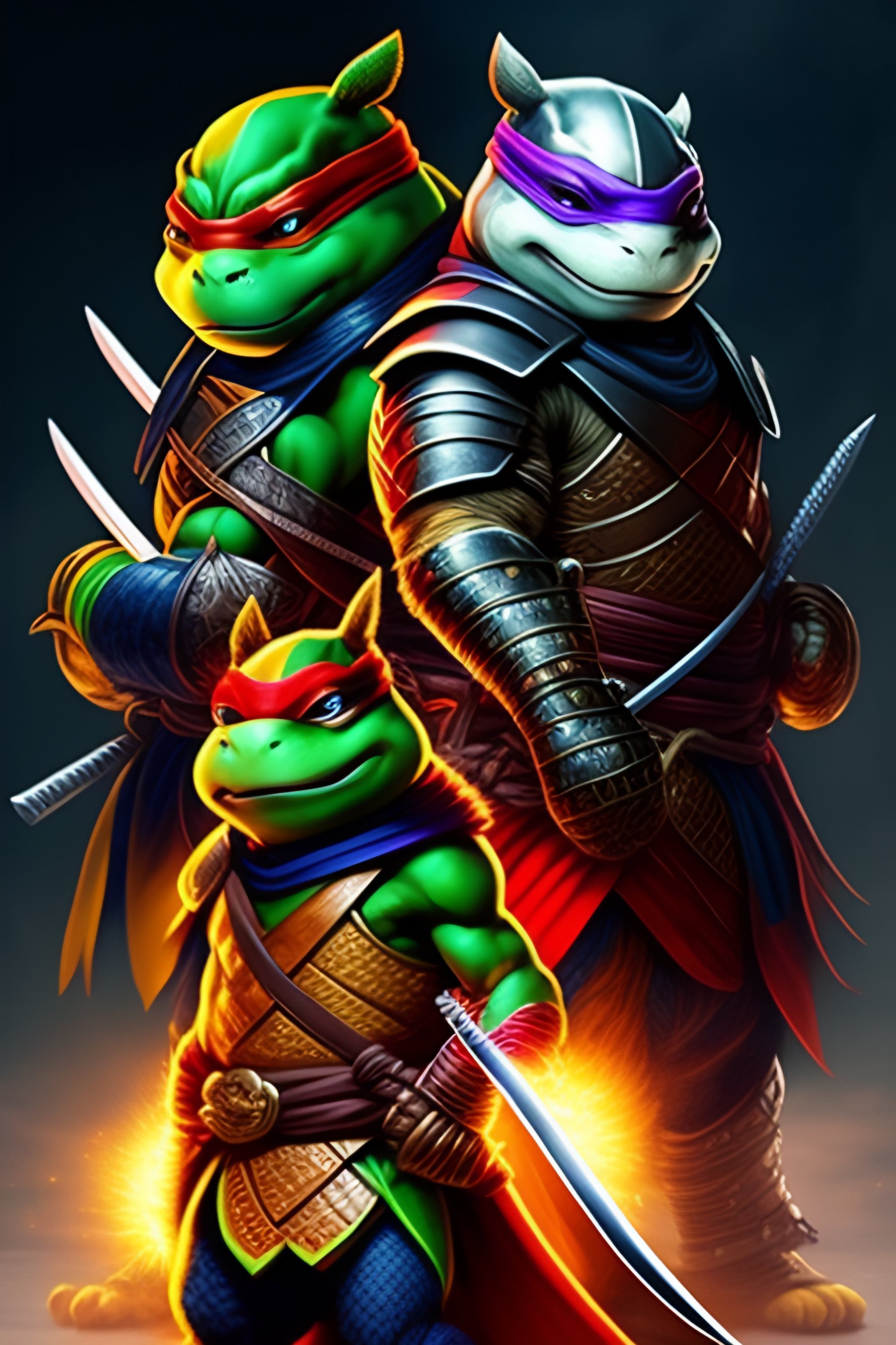 Lexica - Make picture ninja turtles as samurai