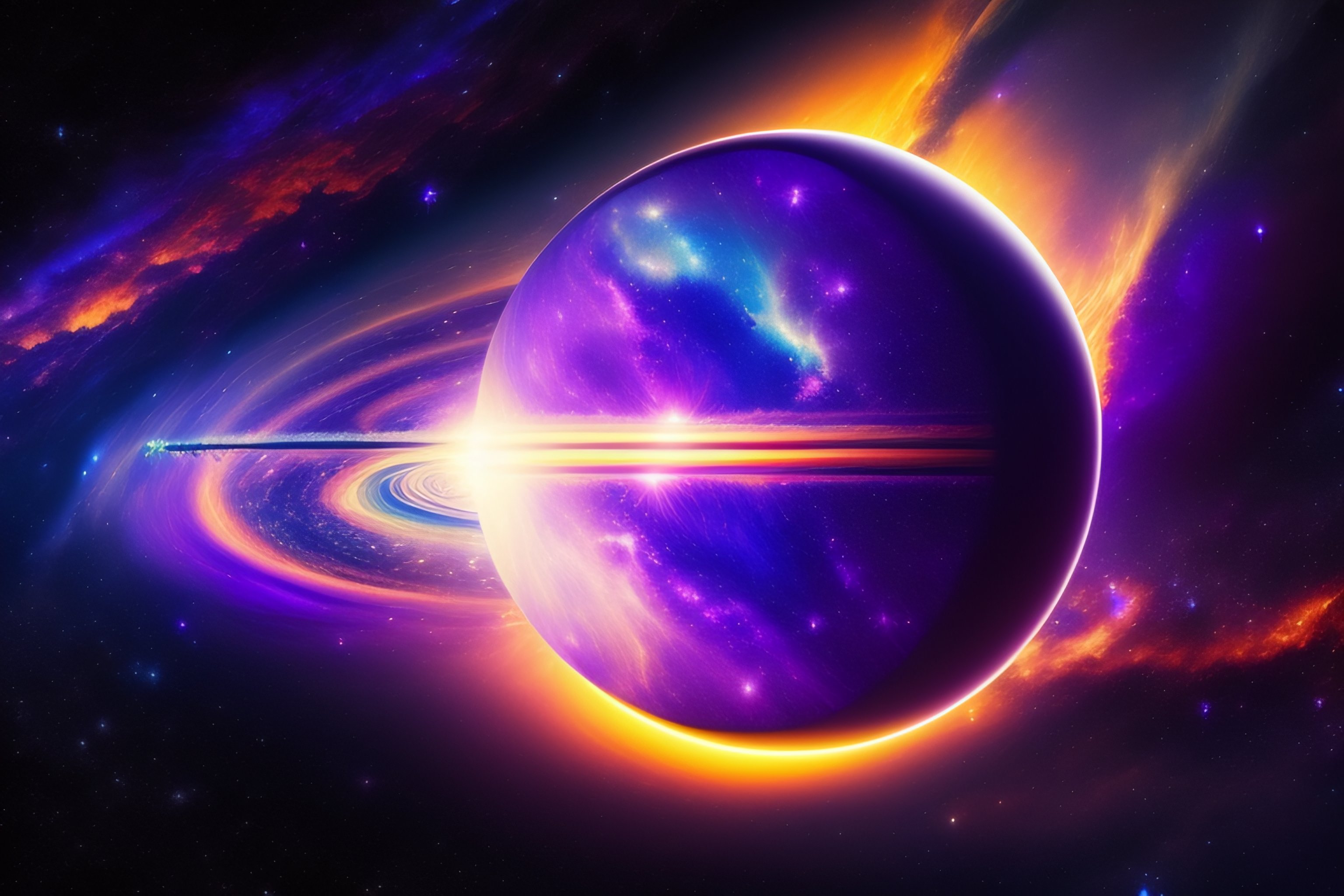 Purple Galaxy Planets