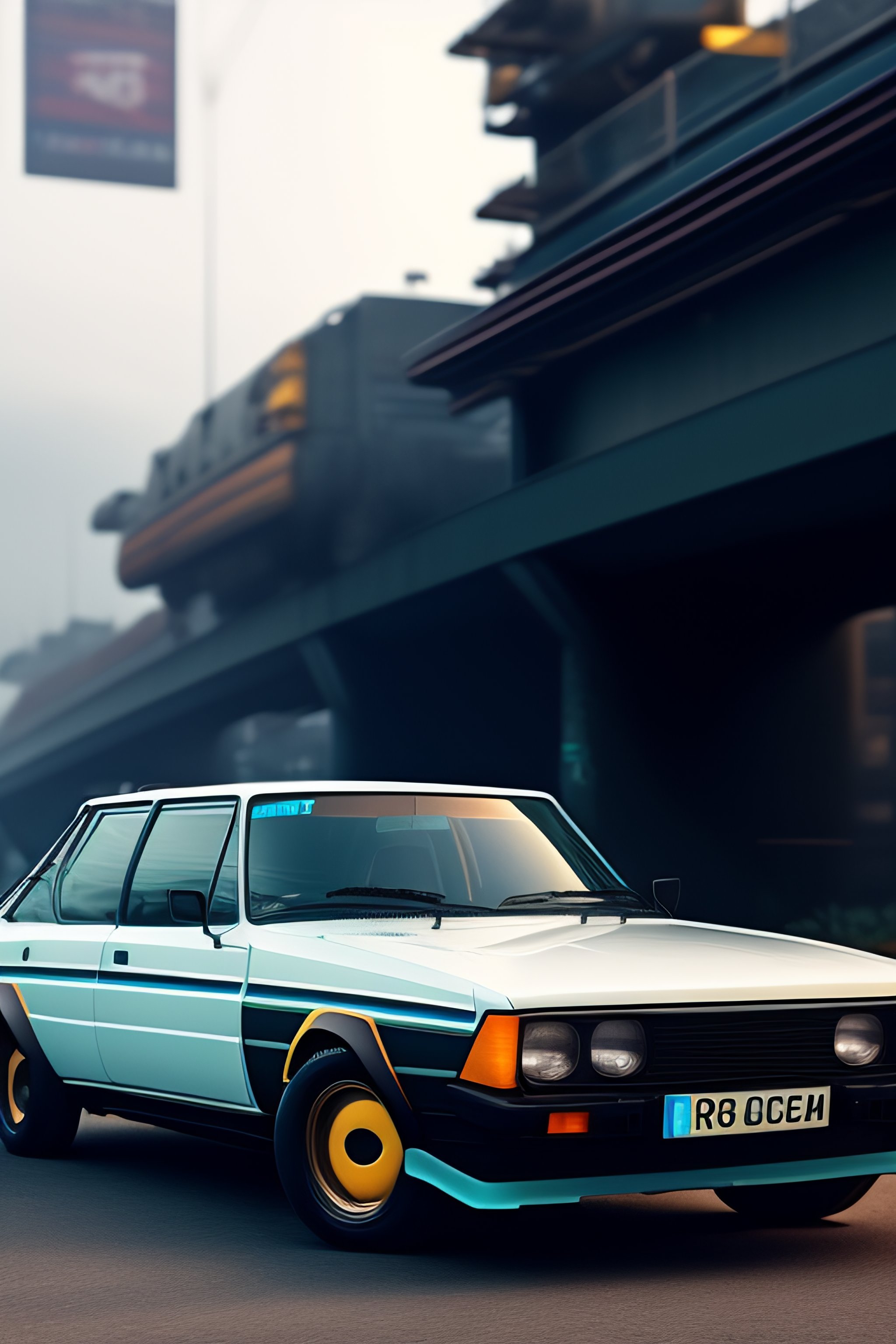 Lexica - A cyberpunk Volvo 245