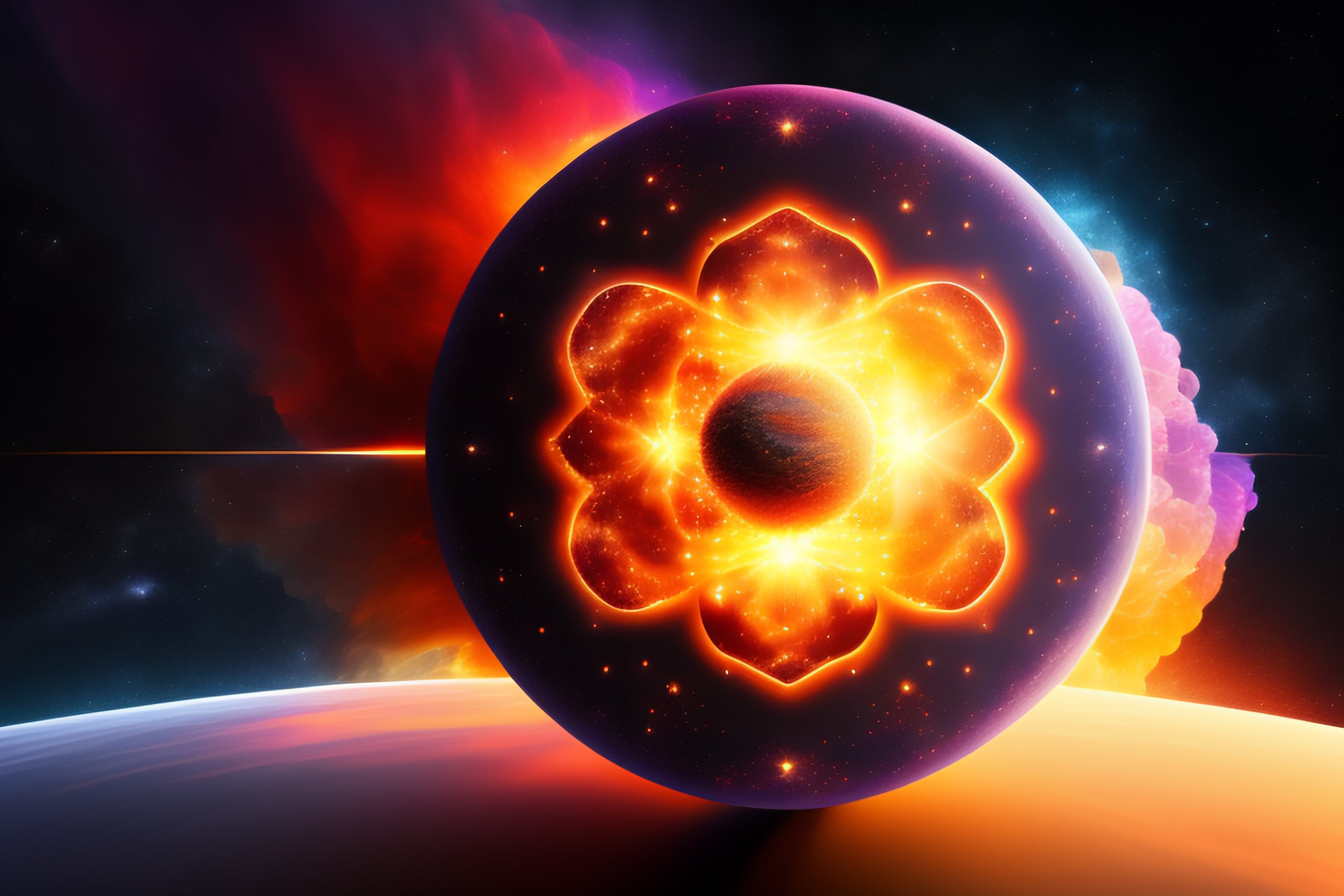 Lexica - Big bang explosion render space cosmic