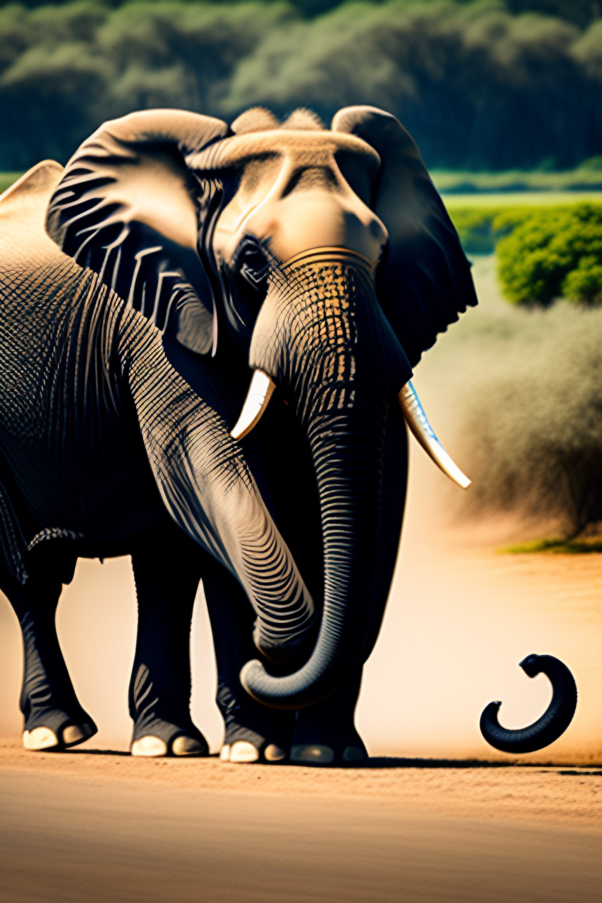 Lexica - Trump riding an elephant