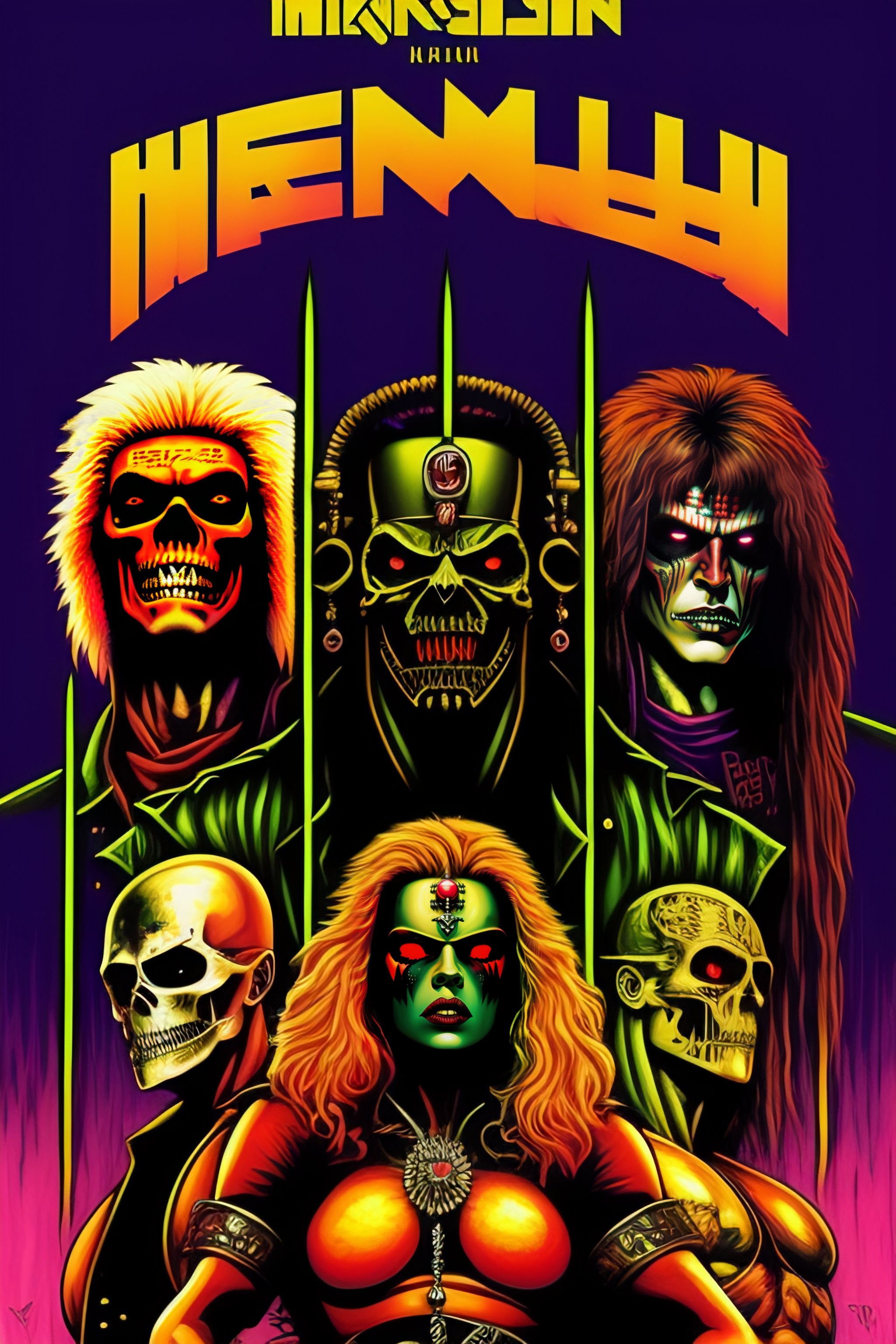 Lexica - Heavy metal art, Scary psycho killer monster, 80s scary horror ...