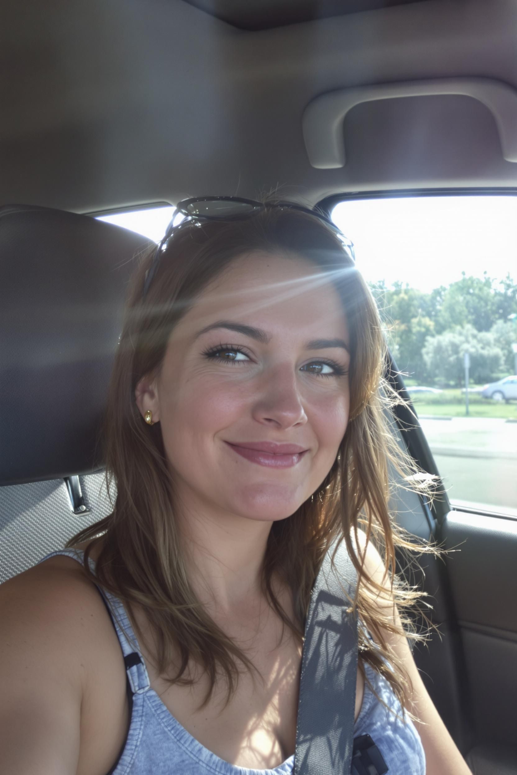 Lexica - Please draw an extremely plain and unremarkable iPhone selfie, with no clear subject or ...