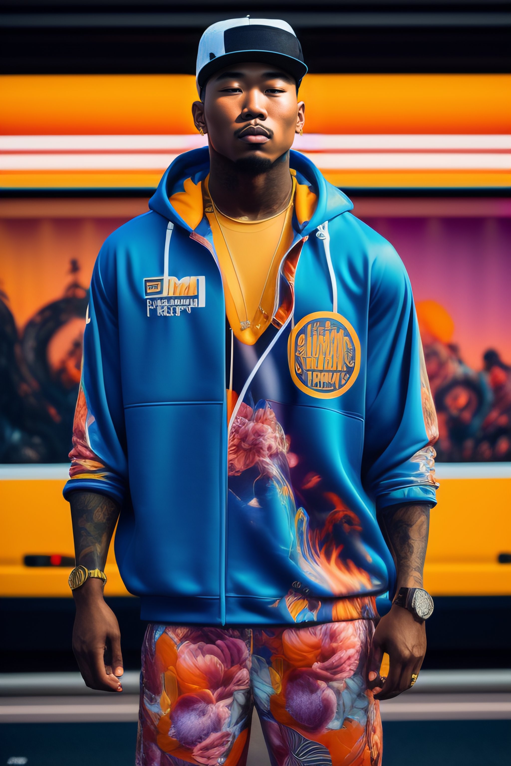 Lexica - Full body hiphop streetwear drip, tristan eaton, victo ngai ...