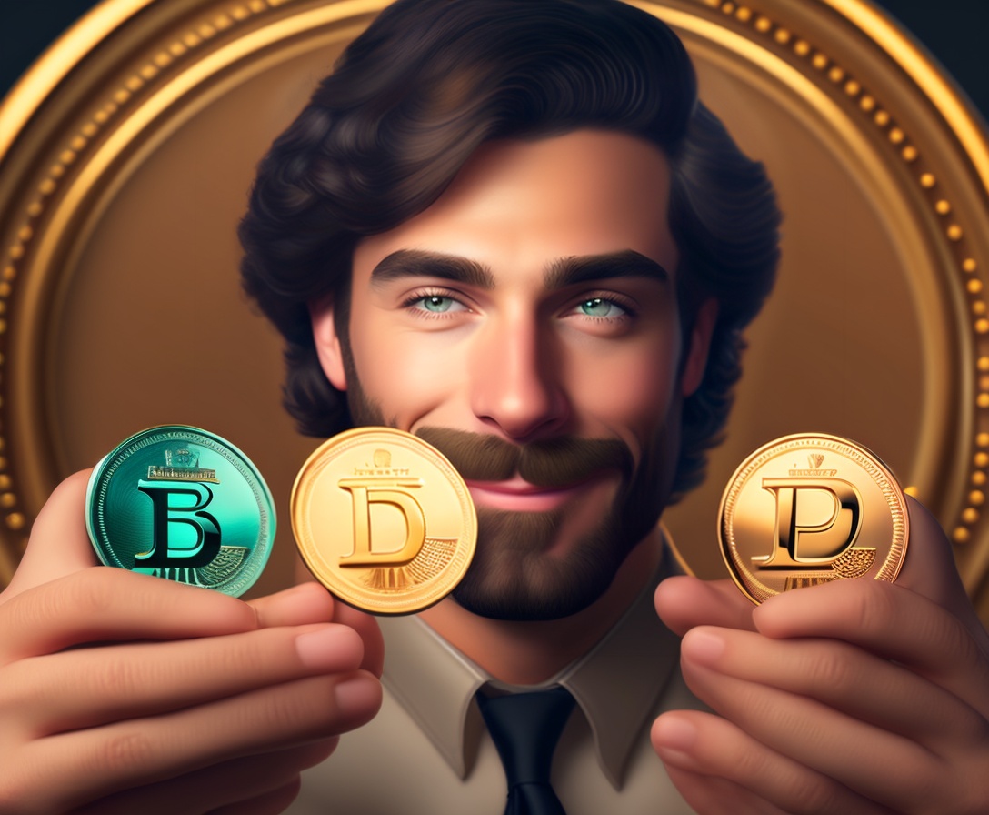 Lexica - A real man showing Pi coins in their hand, man face front of ...