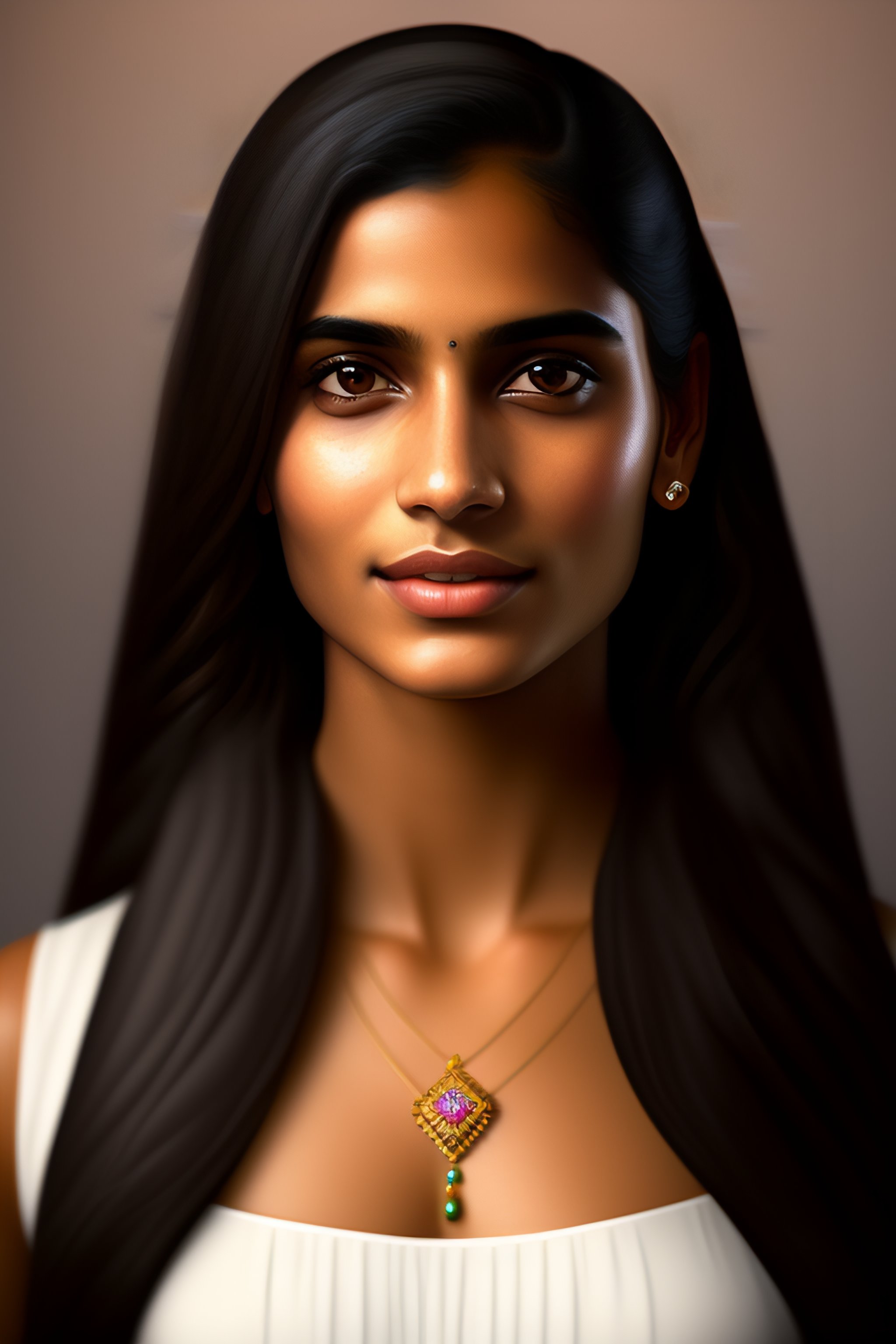 Lexica - Portrait of an indian college girl, light skin, photorealistic