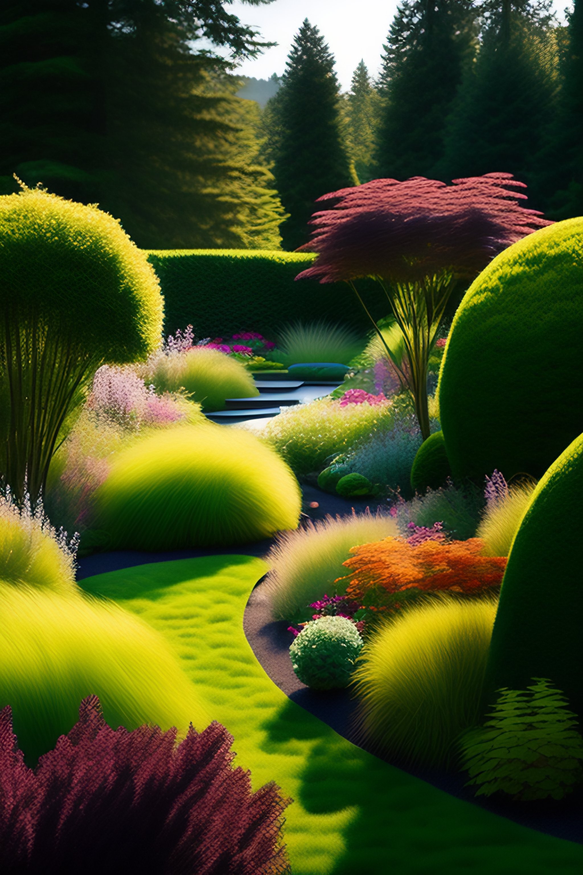 Lexica - The ideal pacific northwest front yard landscape design, by a ...