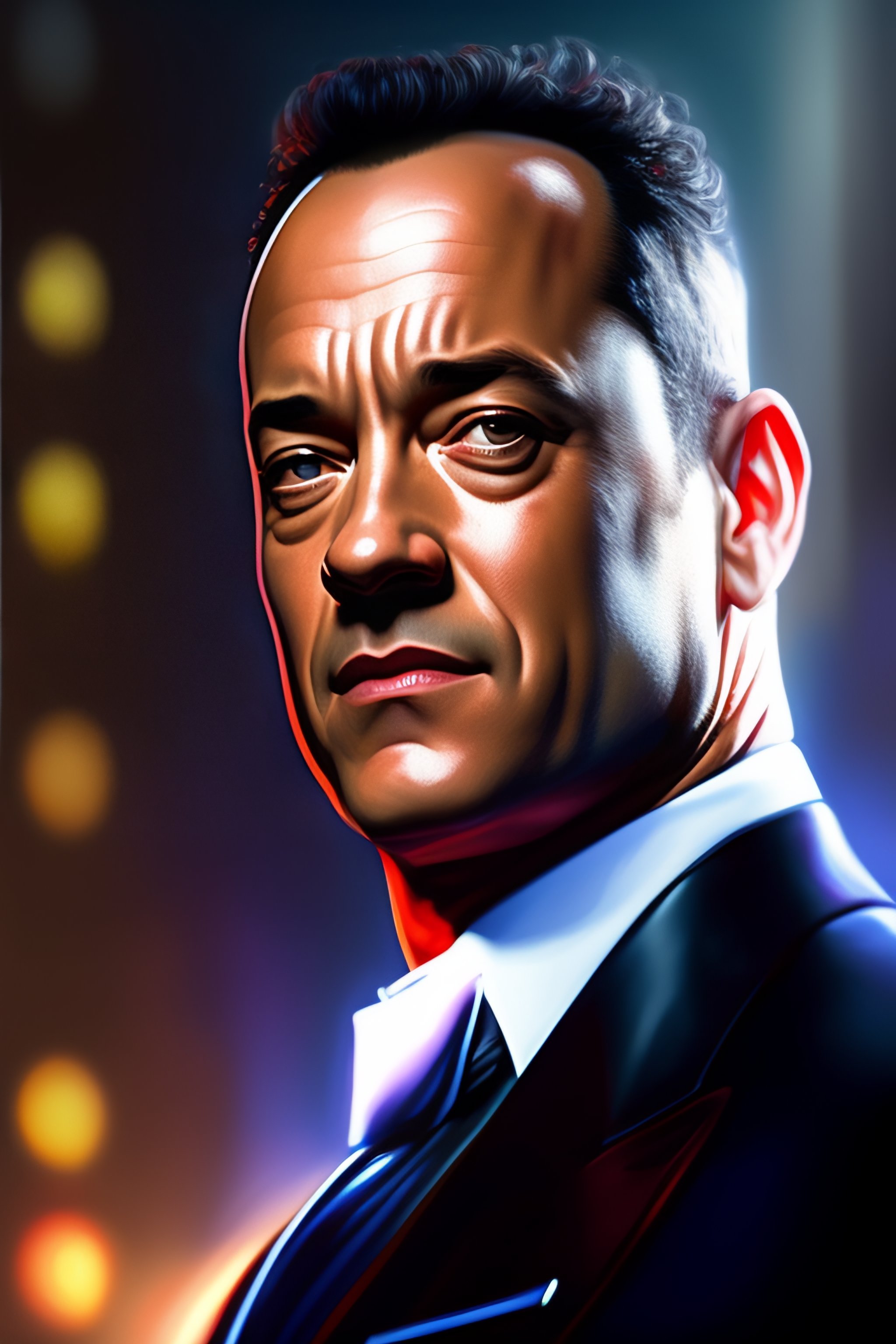 Lexica - Realistic full body, portrait painting of tom hanks as venom ...