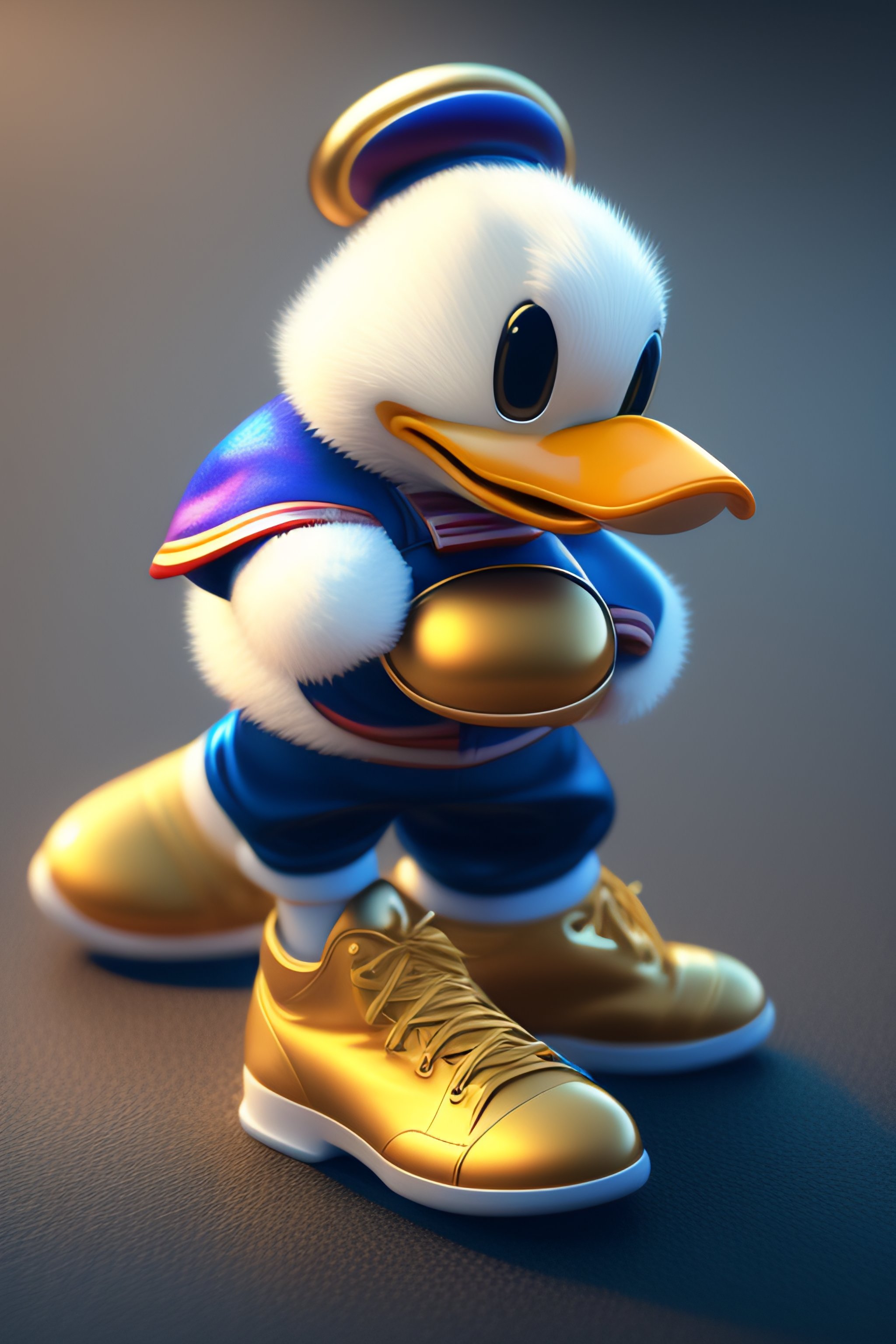 Lexica - Donald duck is kicking, portrait, photorealism, oil painting ...