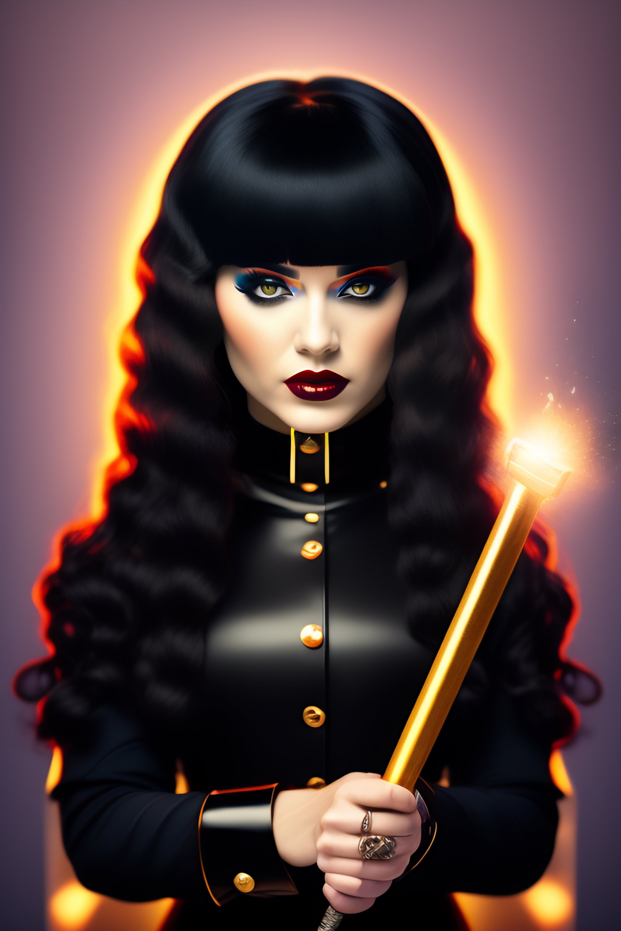 Lexica - Goth girl who is holding a hammer to a pice of paper