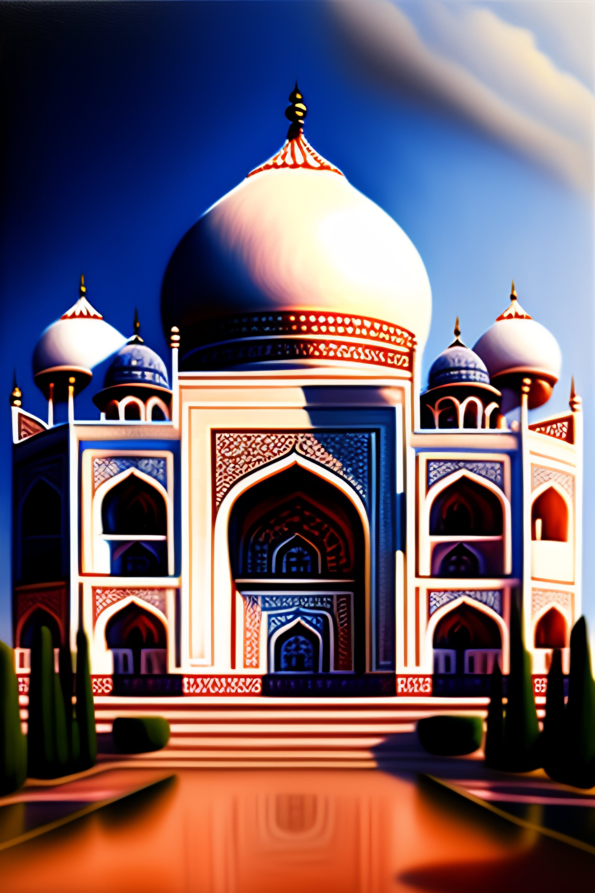 Taj Mahal Oil Painting