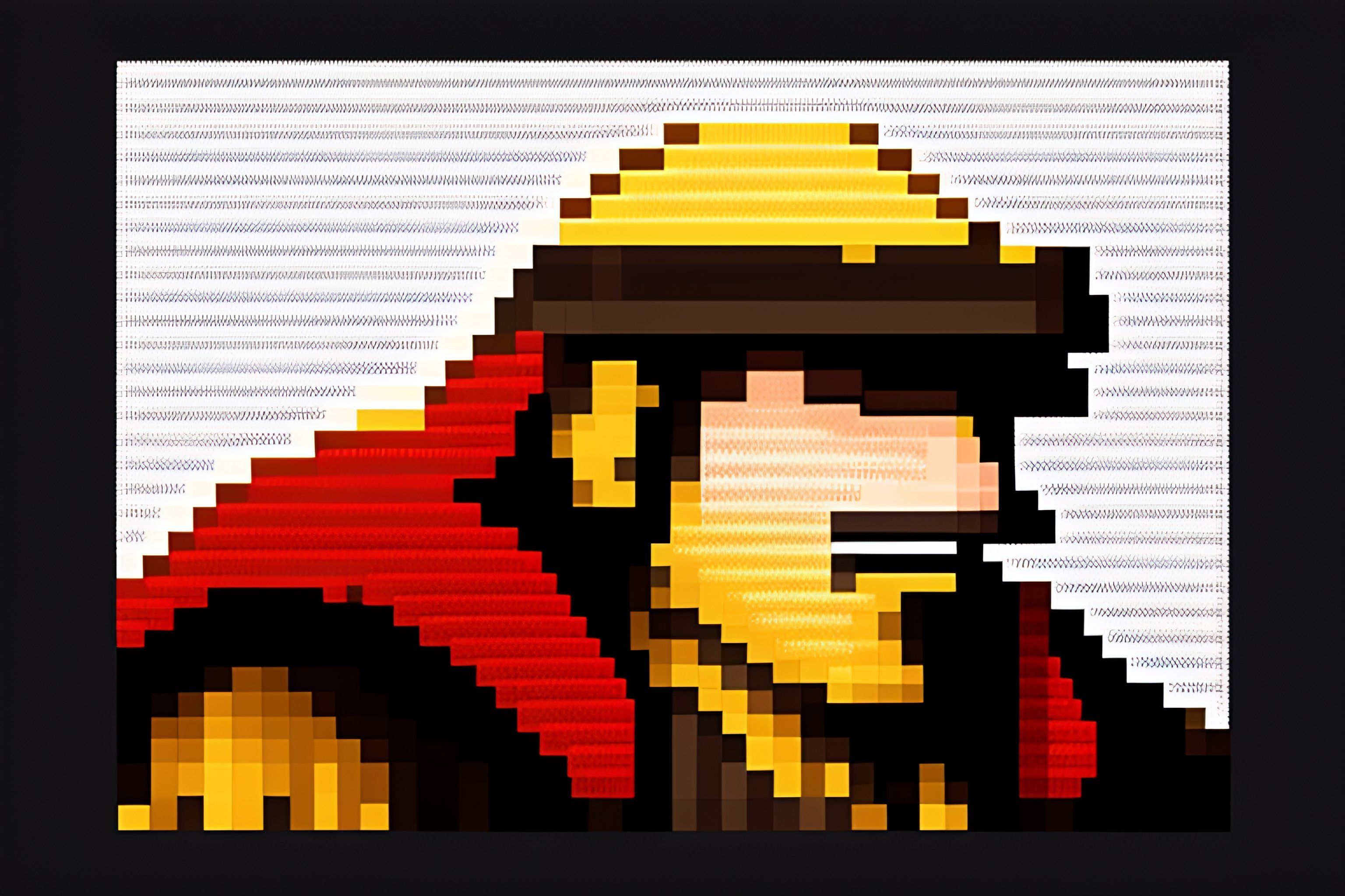 Minecraft Pixel Art Thor Grid