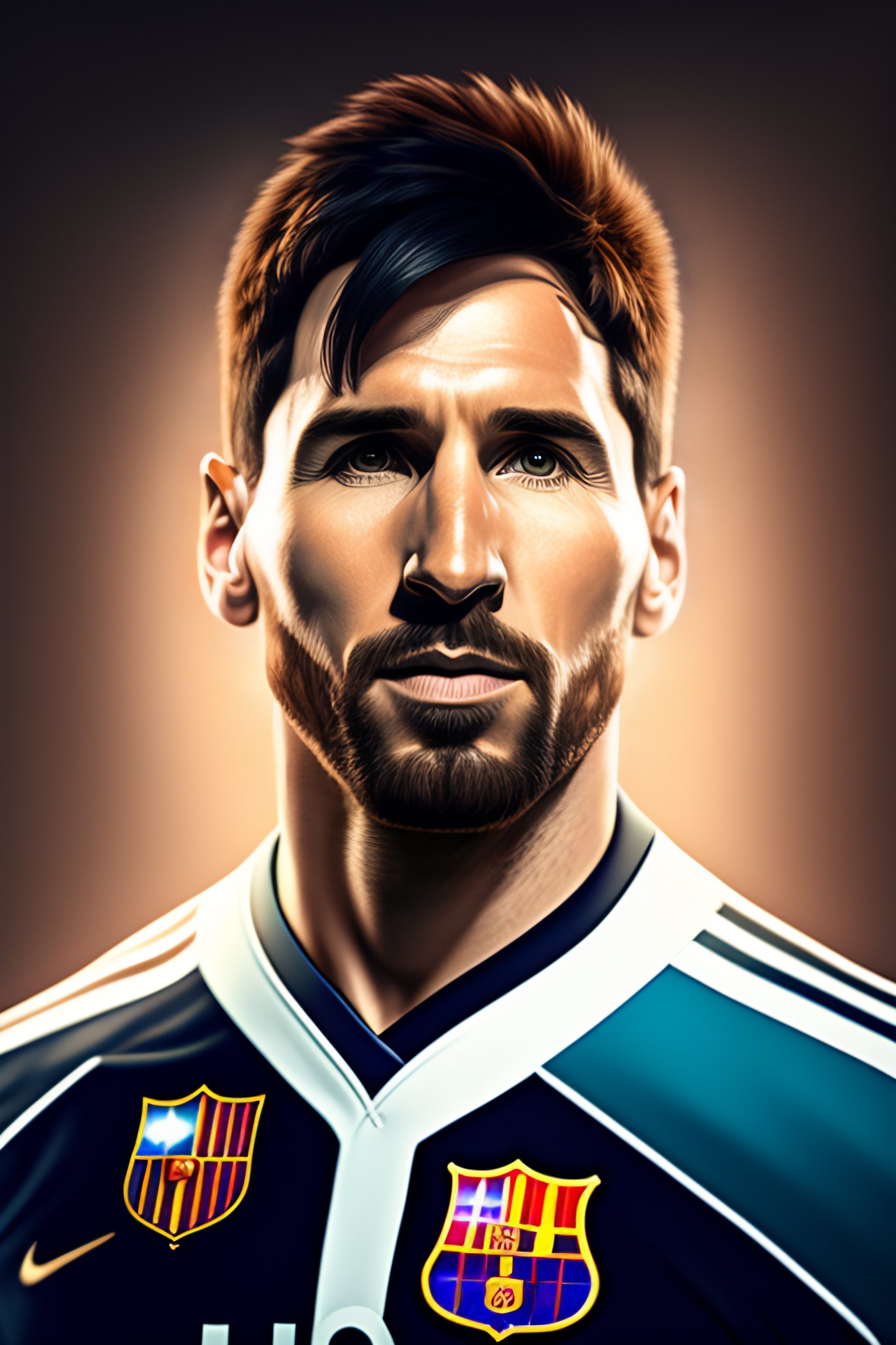 Lexica - Make portrait of lionel messi turn on old man